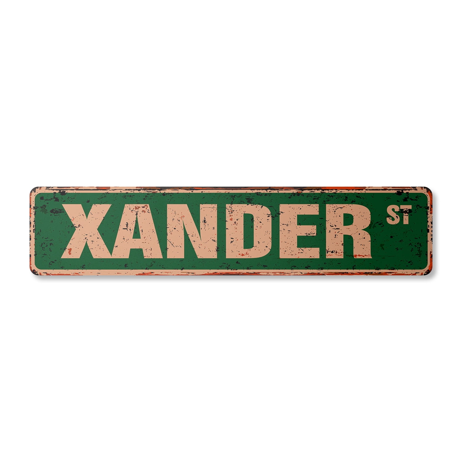 XANDER Vintage Aluminum Street Sign Childrens Name Room Metal Sign ...