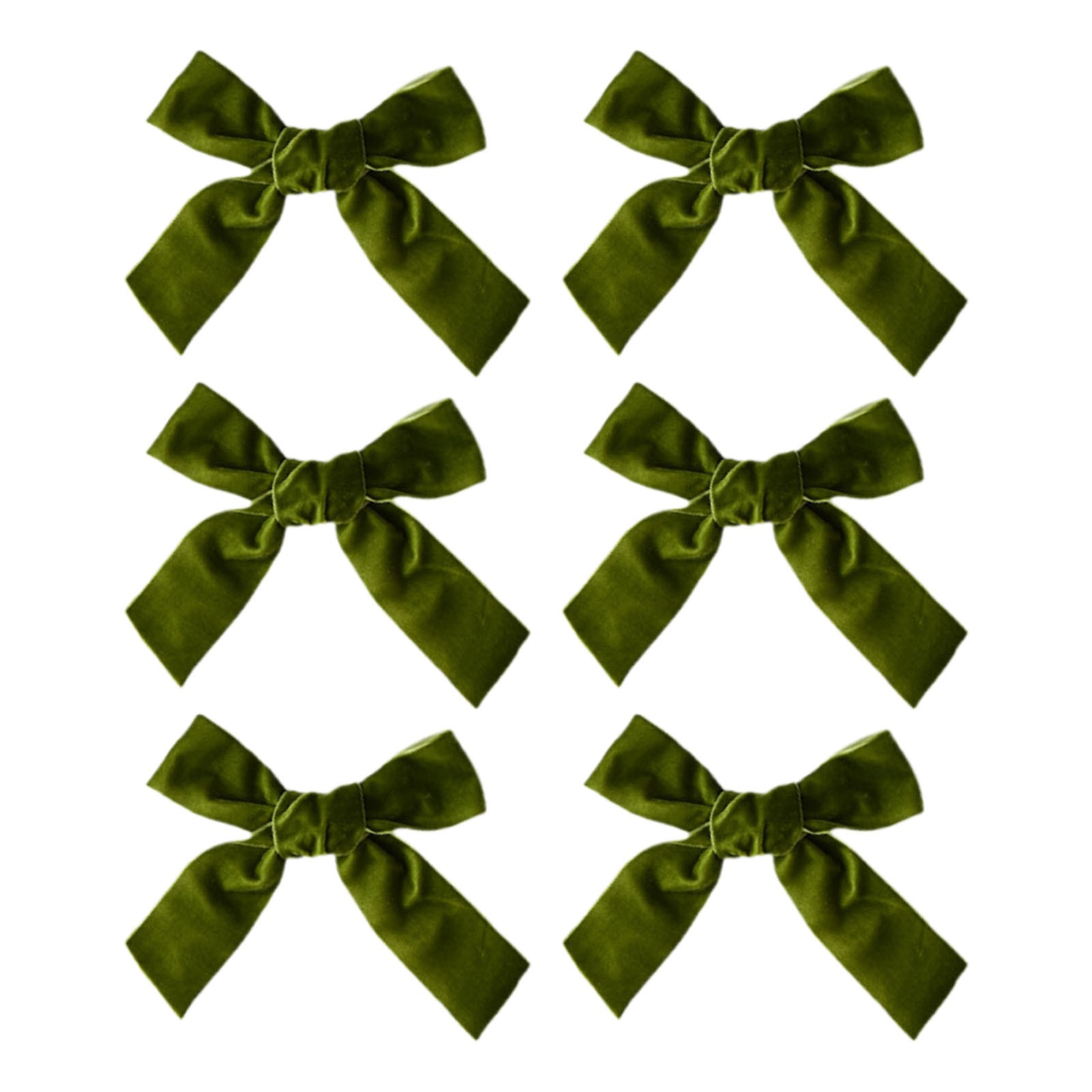 XANSHE Clearance 6Pcs Christmas Bows - Medium Velvet Bows for Christmas ...