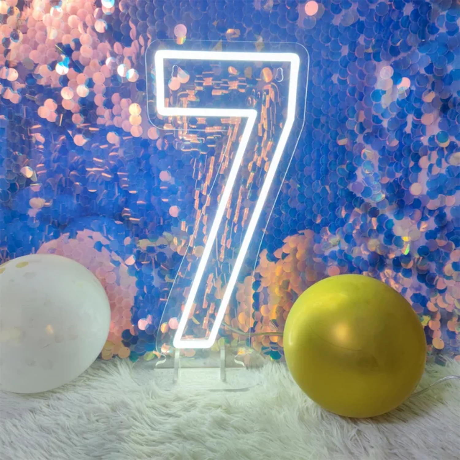 XAOCENH 45cm 0-9 Wedding Numbers Neon Lights Sign Birthday Decor Room ...