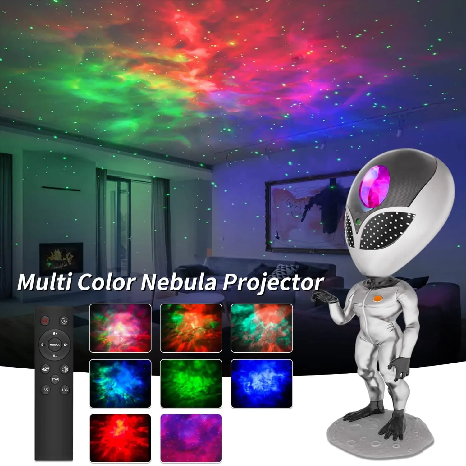 XAOCENH Alien Universe Projector Bedroom Star Lamp Timer-Enabled Starry ...
