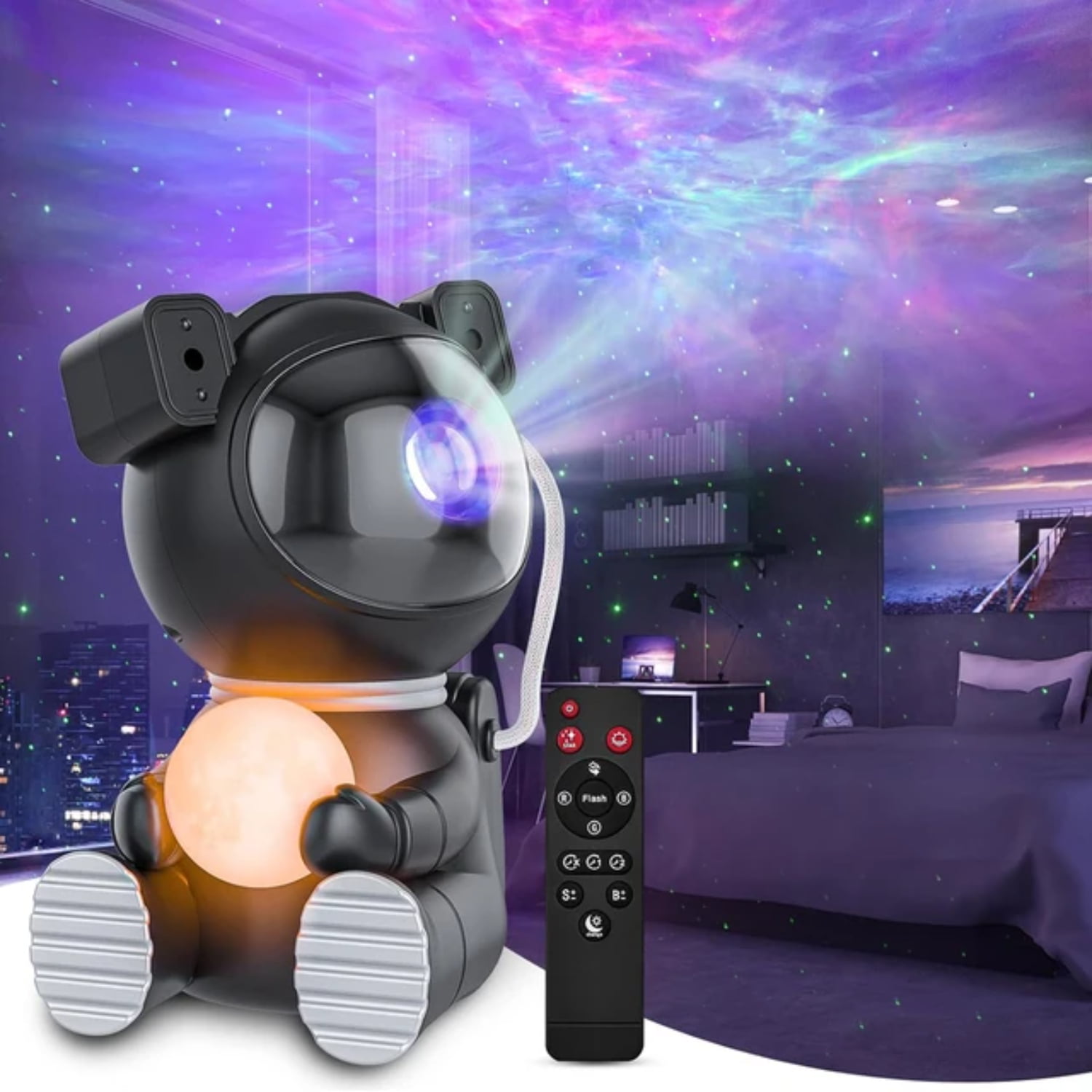 XAOCENH Astronaut Projector Star Nebula Projector Night Light with 8 ...