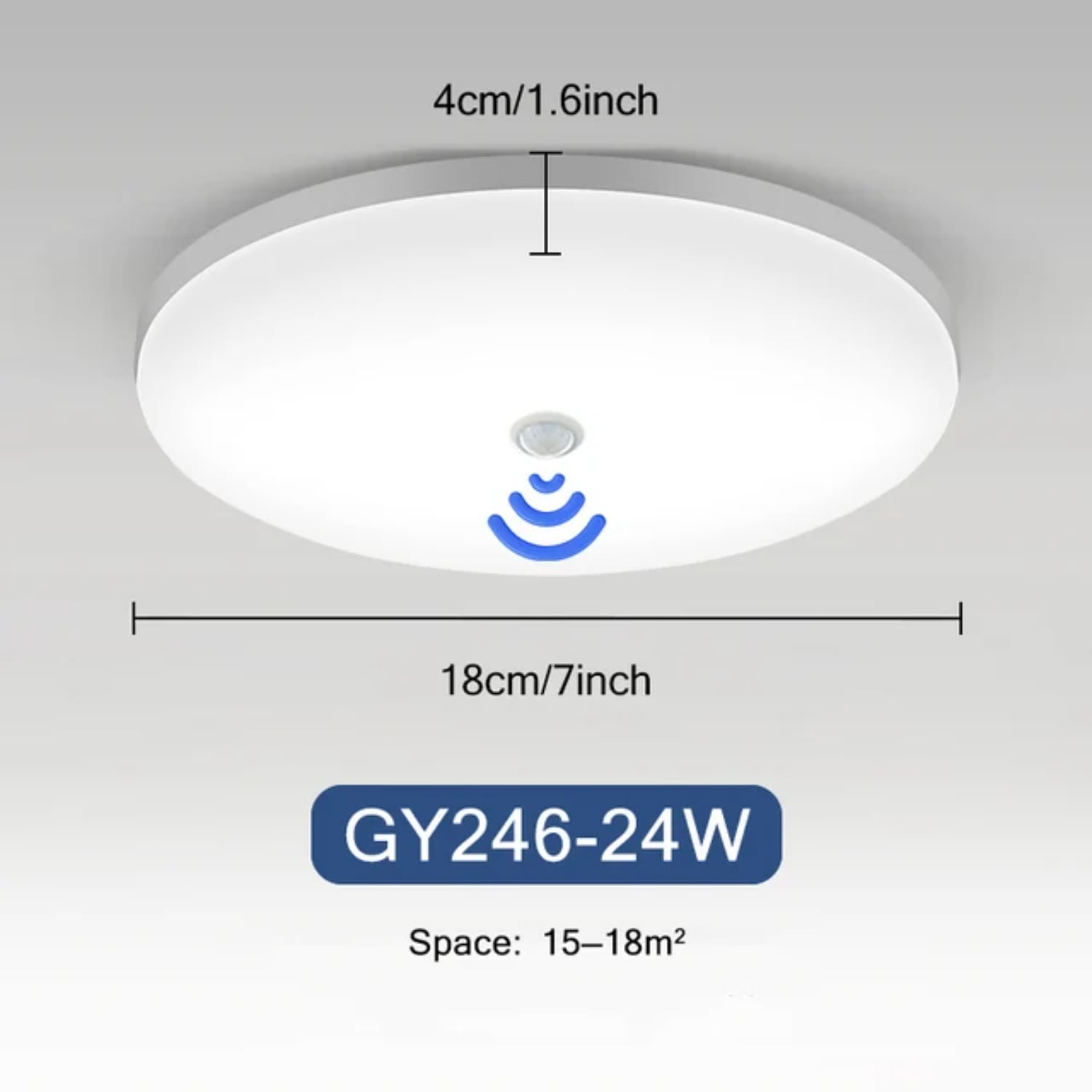 XAOCENH Ceiling Lamp PIR Motion Sensor Ceiling Night Light 9/13/18/34 ...