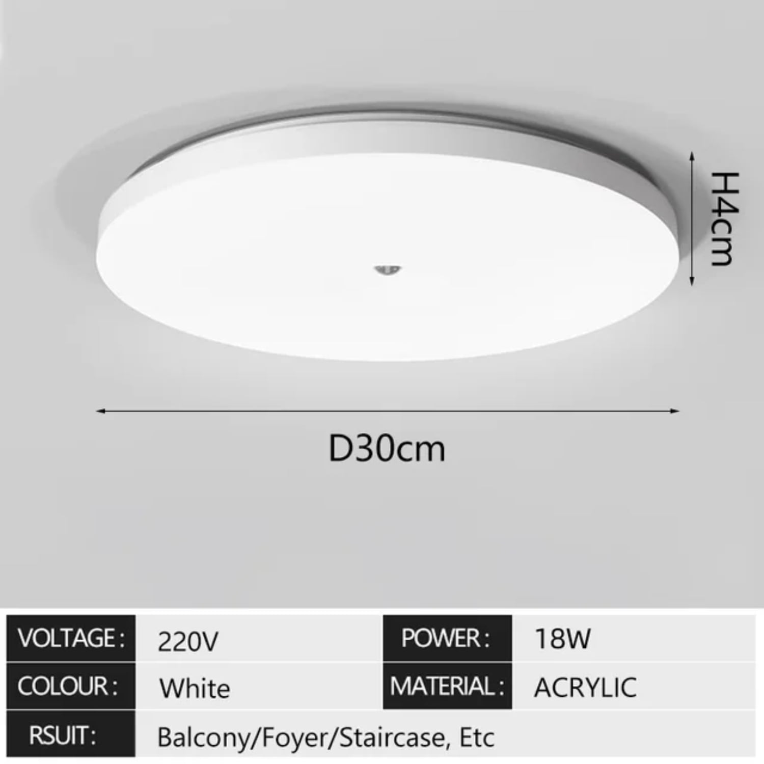 XAOCENH Ceiling Light with Motion Sensor Human Infrared Sensing Light ...