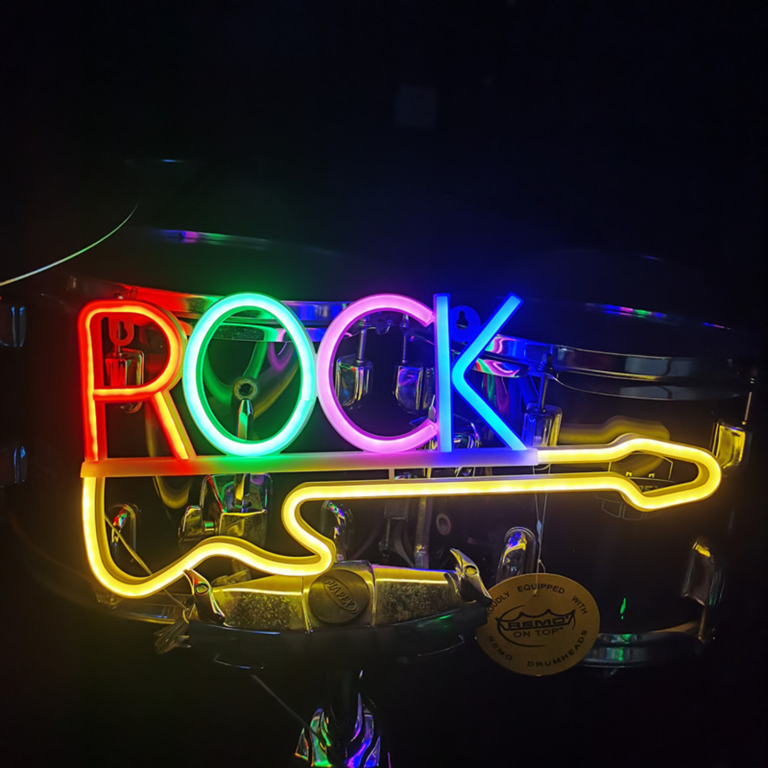 XAOCENH Colorful Vibrant Guitar Rock and Roll Neon Signs - Bright LED ...