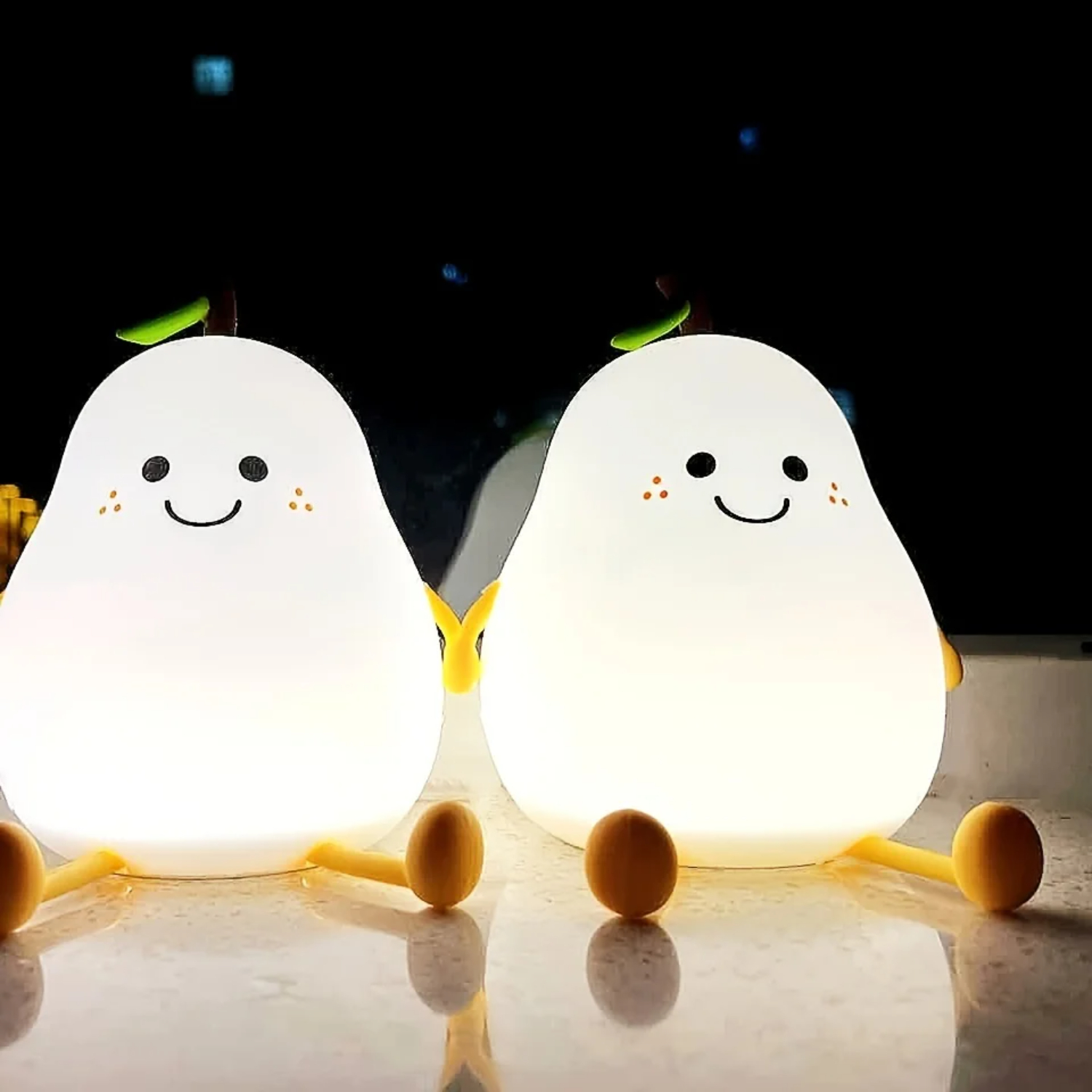 XAOCENH Creative Mini Cute Cartoon Pear Shaped Pat Light Bedroom Lamp ...