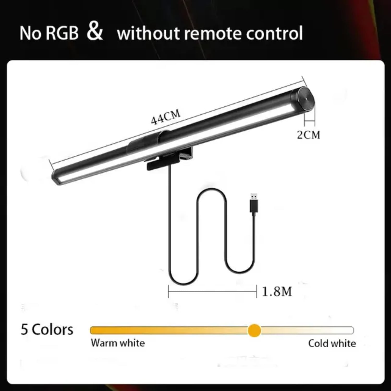 XAOCENH Monitor Lights with Remote Control Curved RGB Hanging Light ...