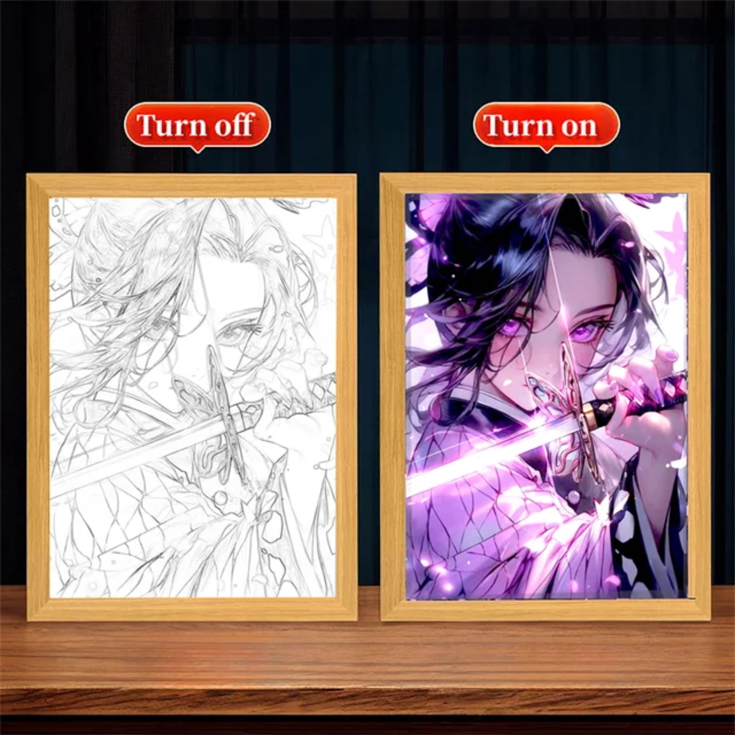 XAOCENH Stunning Anime Light Painting Picture Frame - Perfect Gifts for ...