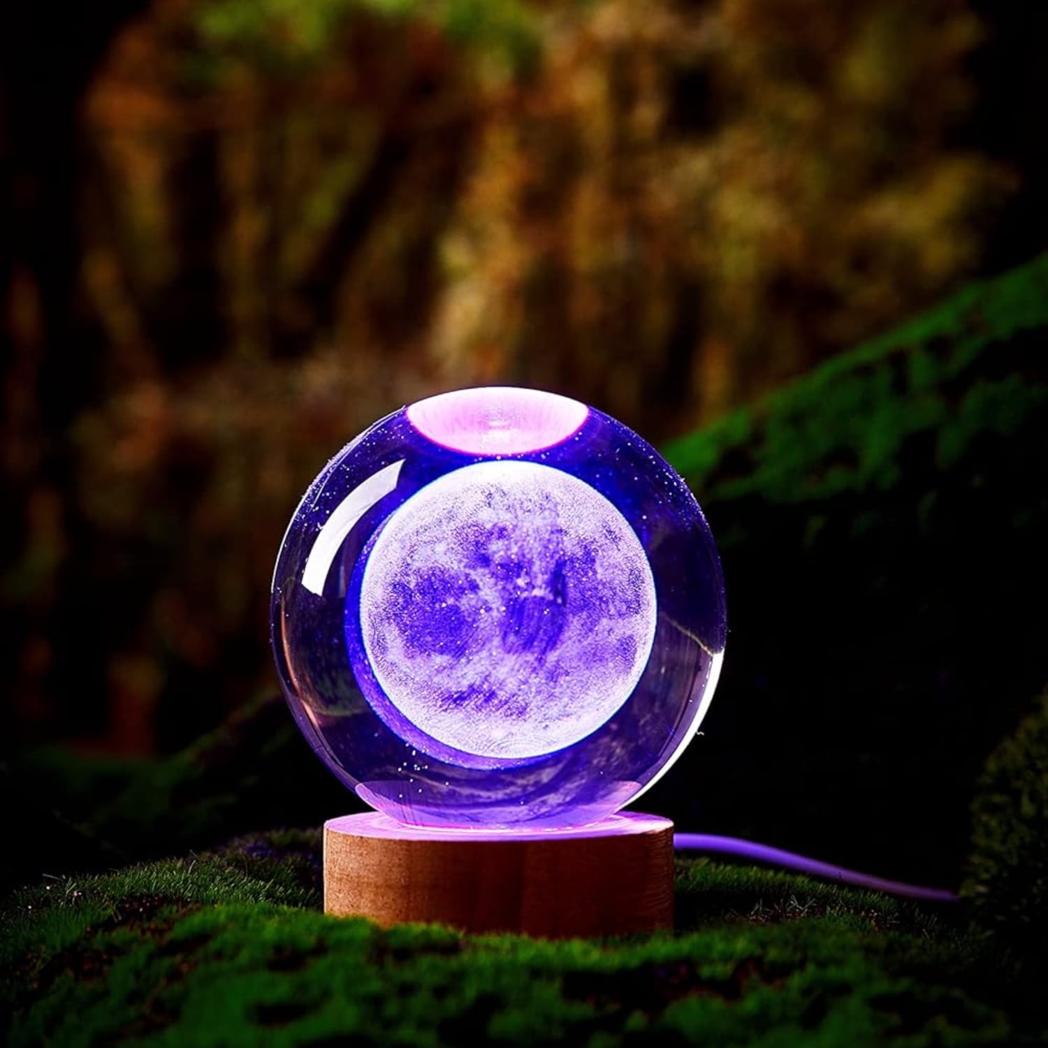 XAOCENH Superb Color-Changing LED Crystal Ball Night Light - 6.1 Cm ...
