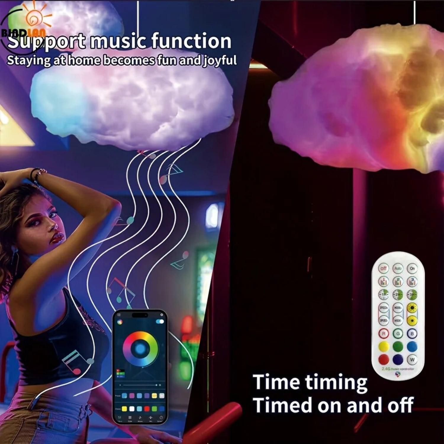 XAOCENH Transform Your Bedroom with this Stylish 3D Big Cloud Lighting Lamp - Experience the ...