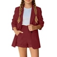 XAOFW Girl's Formal Outfits Long Sleeve Solid Color Button Down Shirts ...