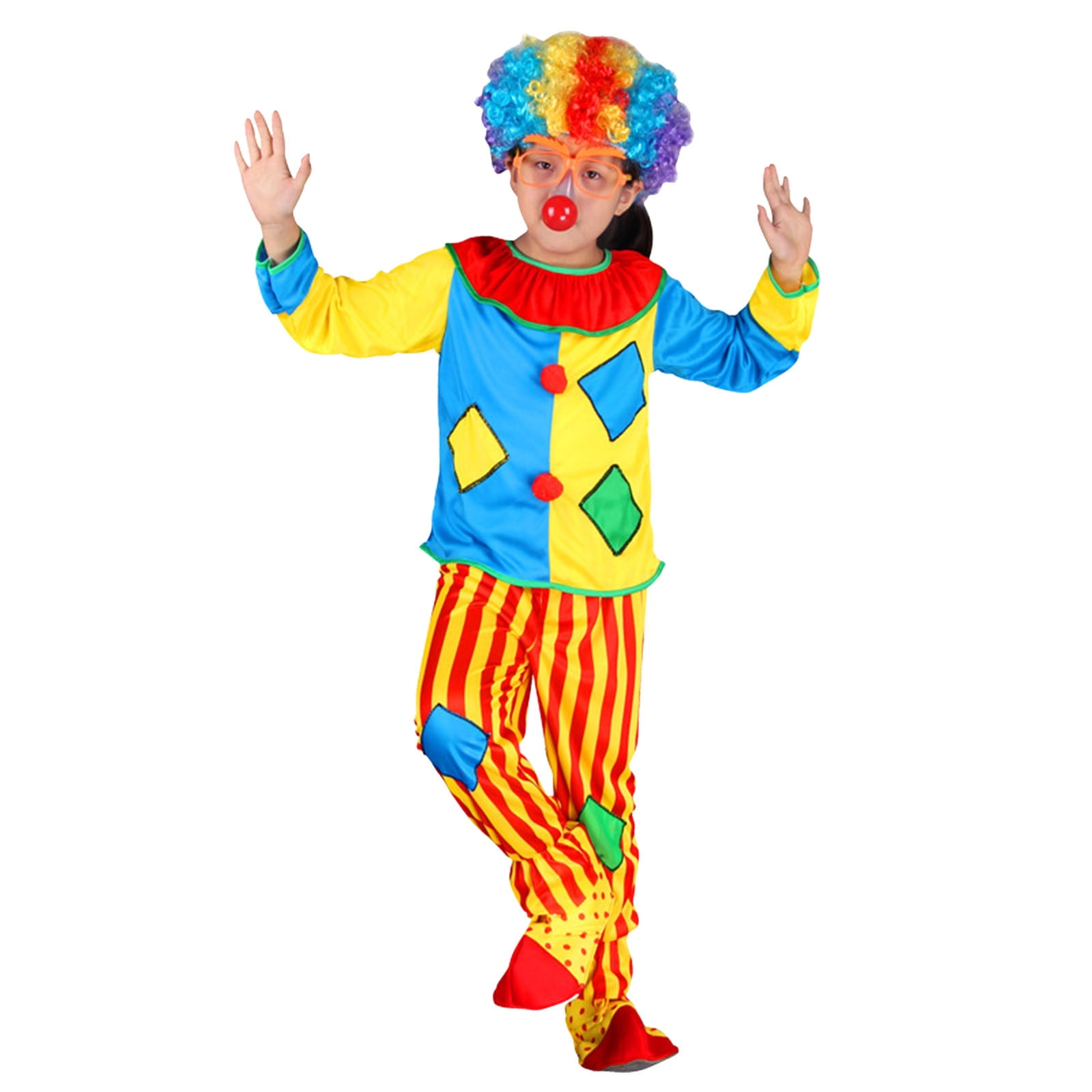 XAOFW Kids Outfits Childrens Clown Dress Up Stage Performance Play ...