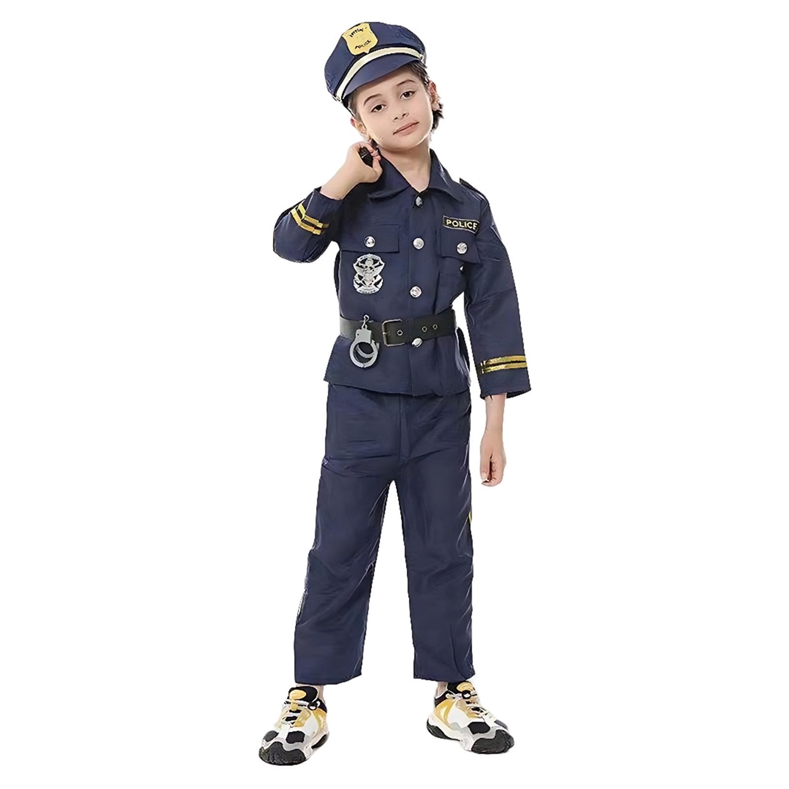 XAOWF Boys 3 Piece Toddler Set Police Dress Up Sets Performance ...