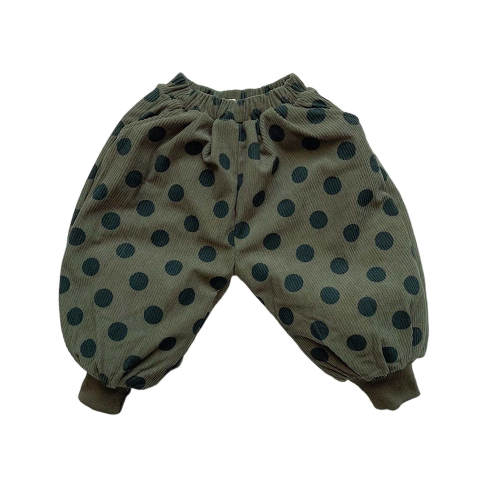 XAOWF Child Toddlers Boys Corduroy Slacks Fashion Polka Dot Loose Fit ...