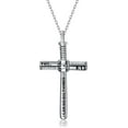 XATENJE Baseball Cross Necklace Sterling Silver Sports Baseball Bat ...