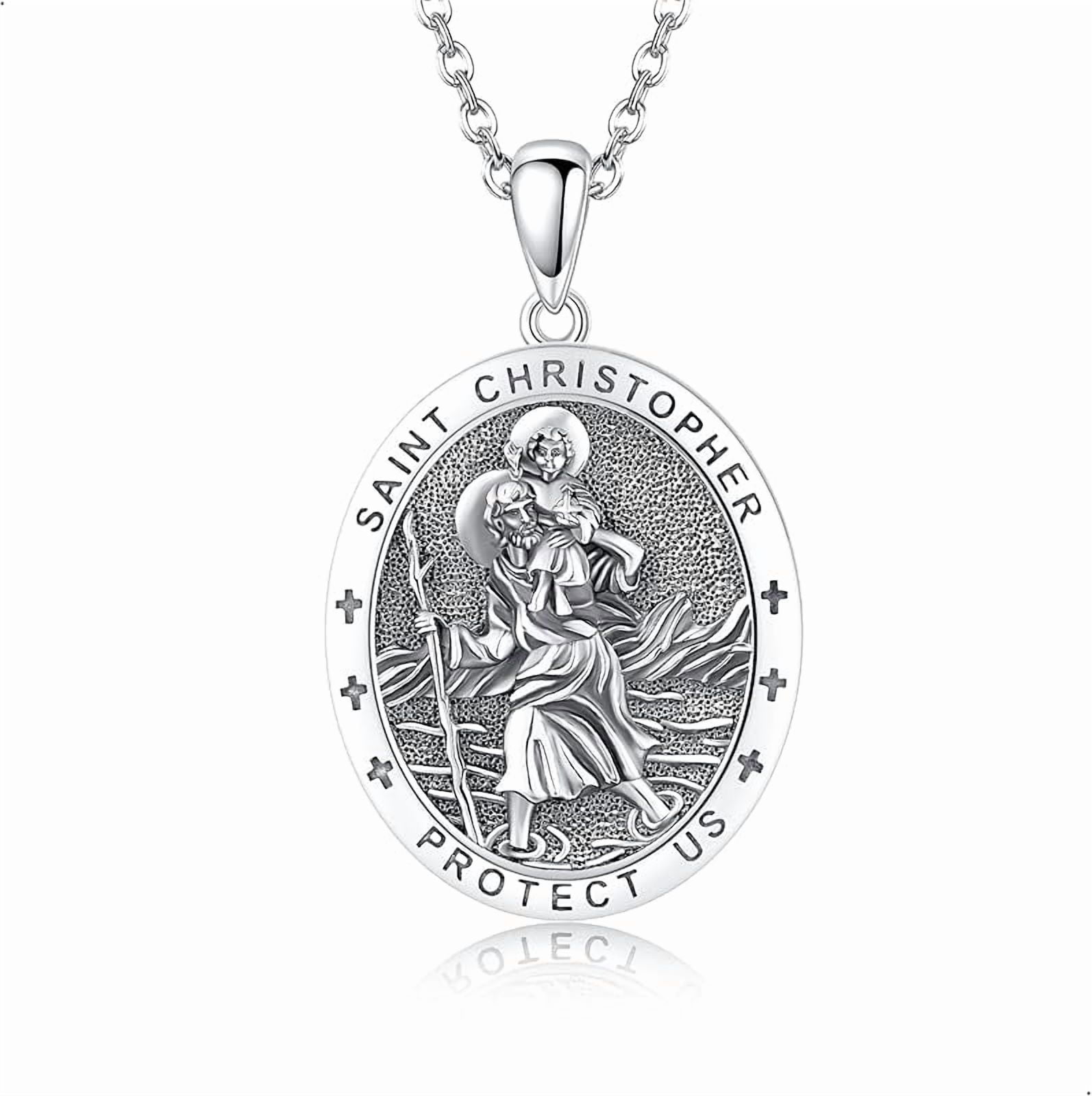 XATENJE Religion Jewelry 925 Sterling Silver Saint Raphael/Saint Joseph ...