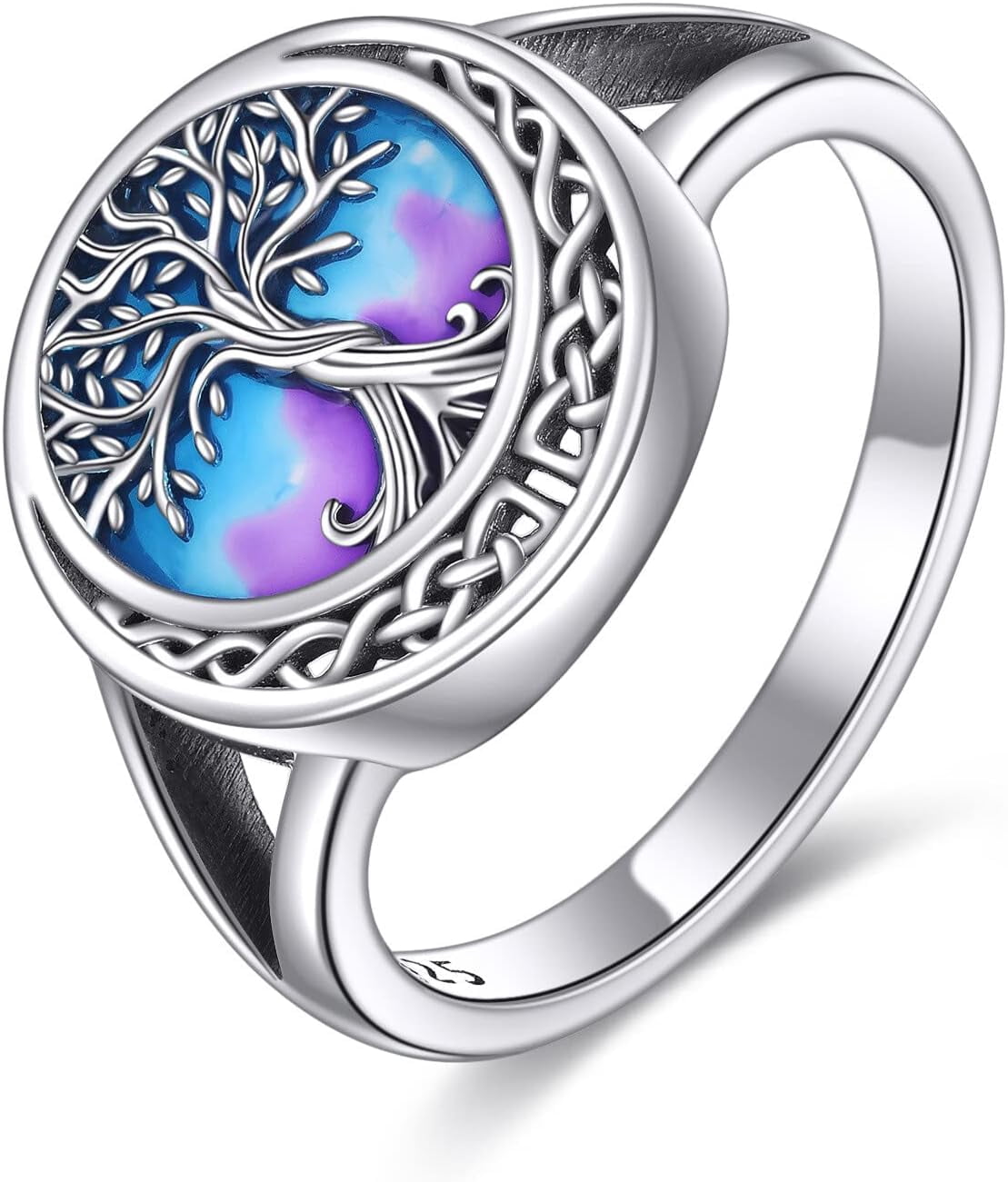 XATENJE Tree of Life Rings Sterling Silver Celtic Knot Tree of Life ...