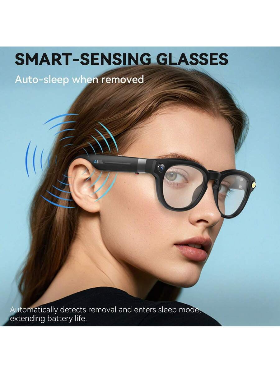 XAXRE AI Smart Glasses with Microphone & Speaker, HD Calls, HiFi Music ...