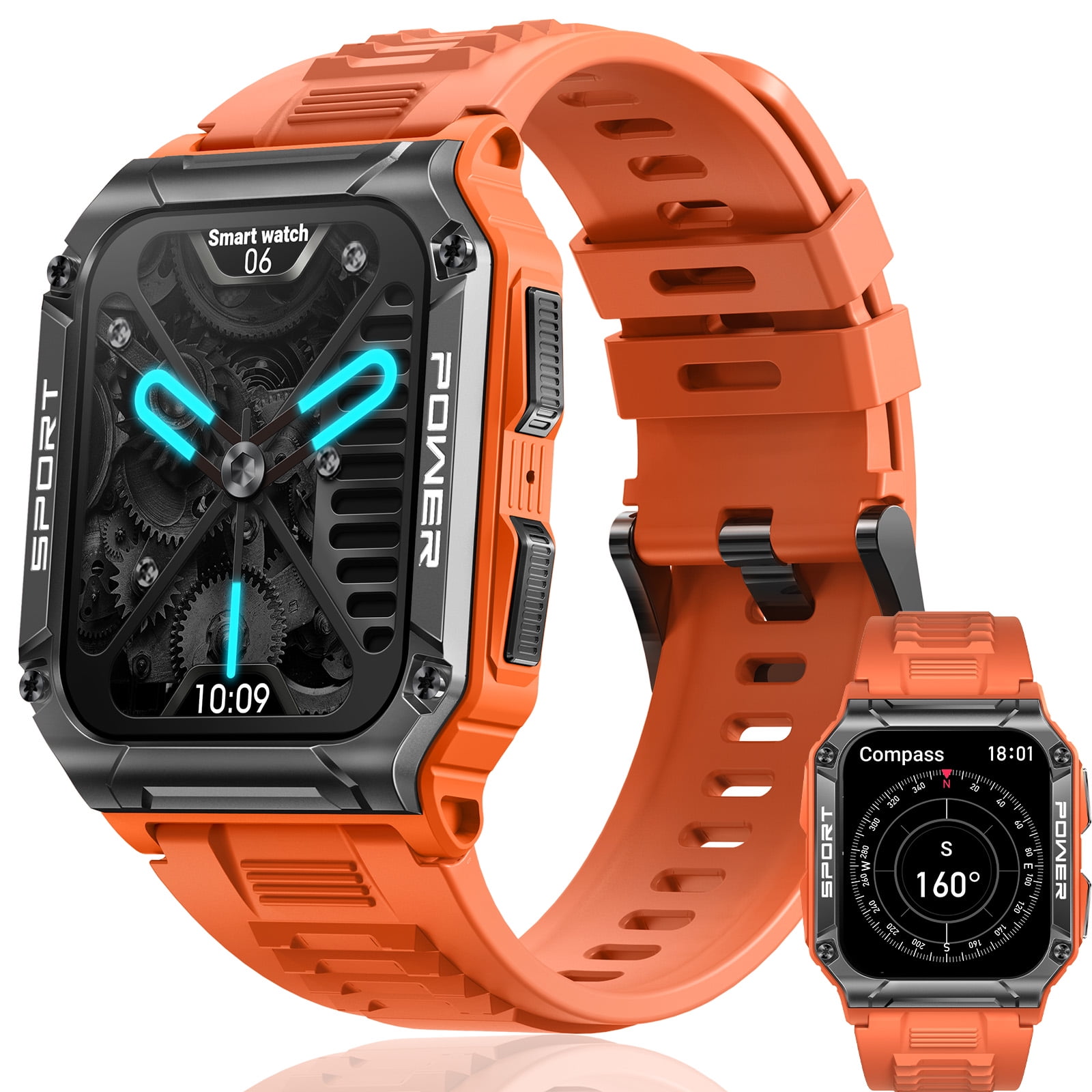 XAXRE NX6 Smart Watch for Men(Make/Answer Calls), 1.95” HD Rugged Smart ...
