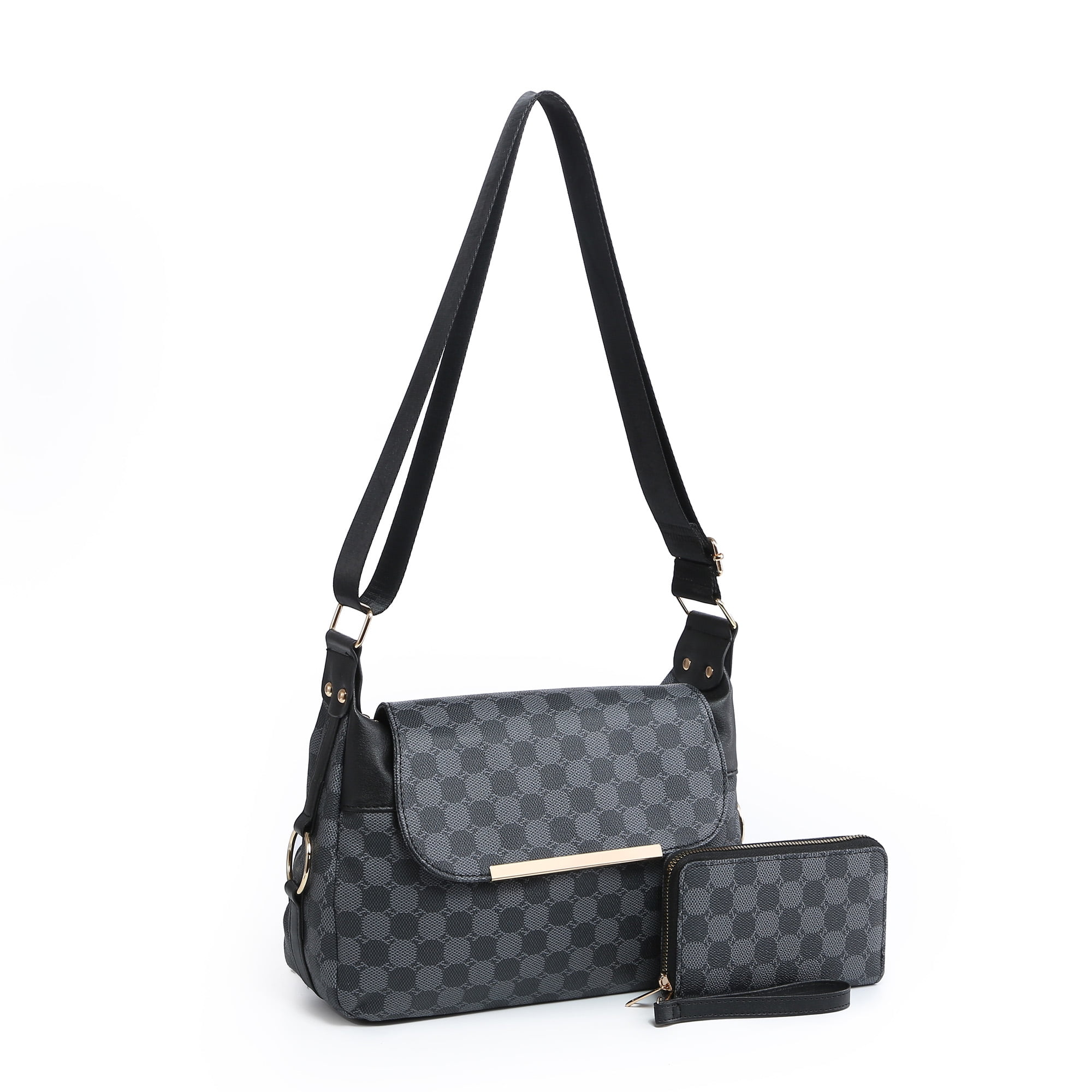 XB 2 Pieces Handbag Set for Women Faux Leather Shoulder Handbag ...