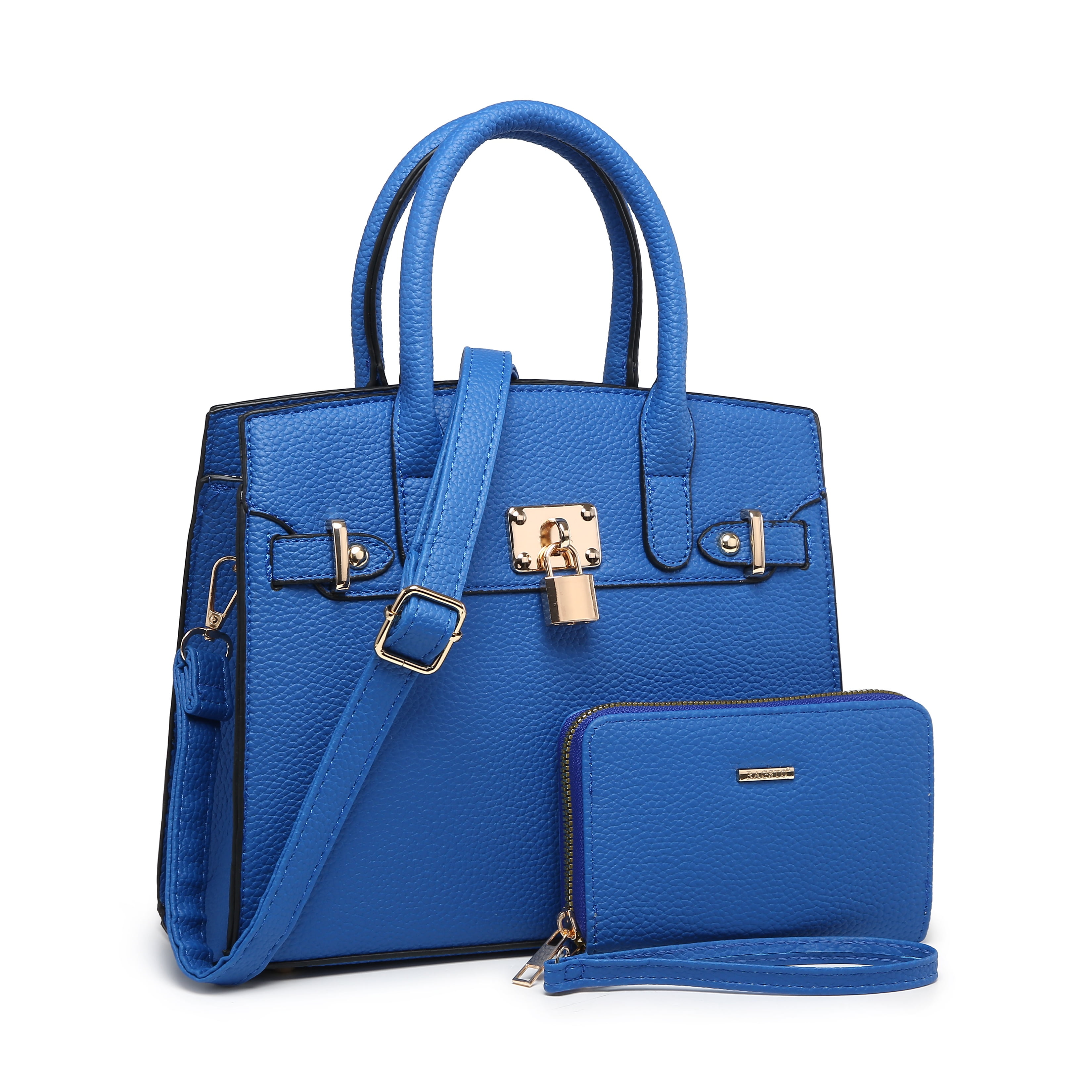 RAGSTO 2 Pieces Women Satchel Handbags and Wallet Set Faux Leather ...
