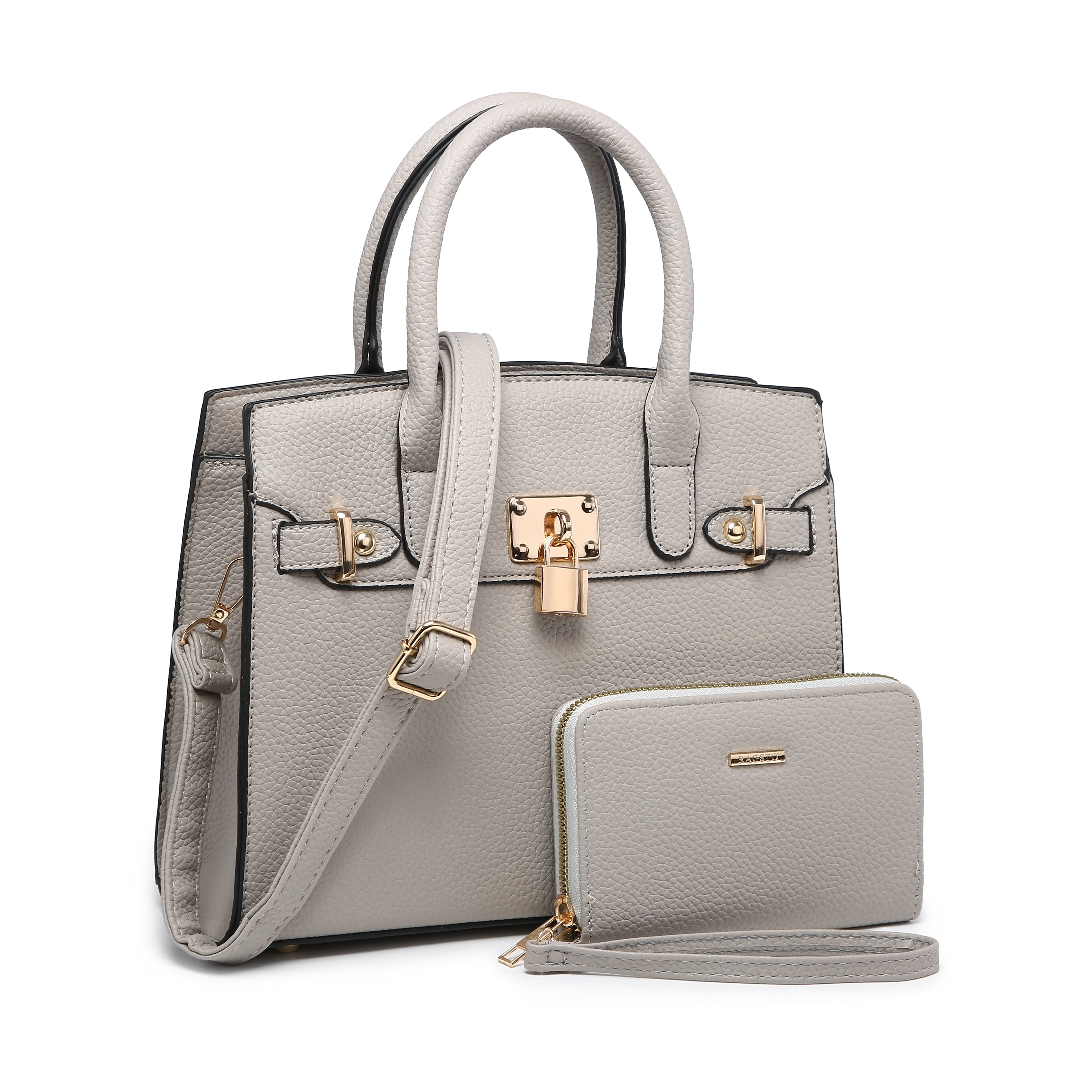 RAGSTO 2 Pieces Women Satchel Handbags and Wallet Set Faux Leather ...
