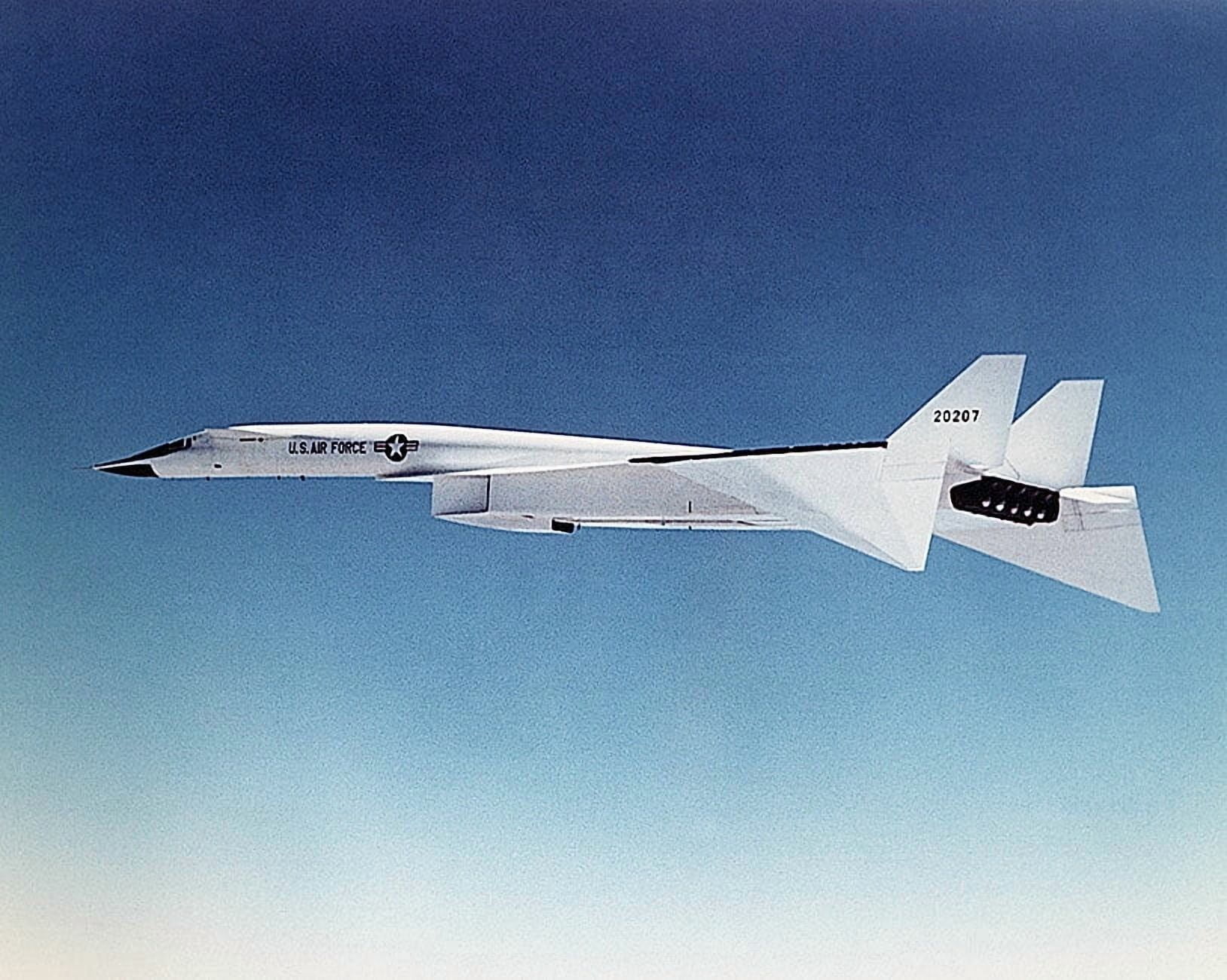 XB-70 Aircraft in Flight U.S. Air Force - 20x30 Inch Laminated Aviation ...