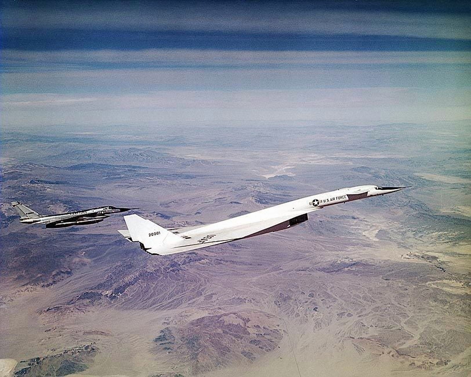 XB-70 / XB-70A Flying with B-58 Hustler Style -1 - 24x36 Inch Glossy ...