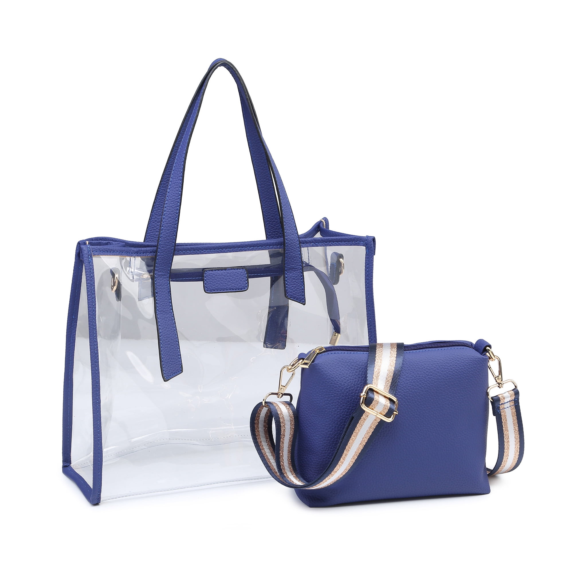 XB Clear PVC Shoulder Bag for Women Waterproof Handbag and Purse Set ...