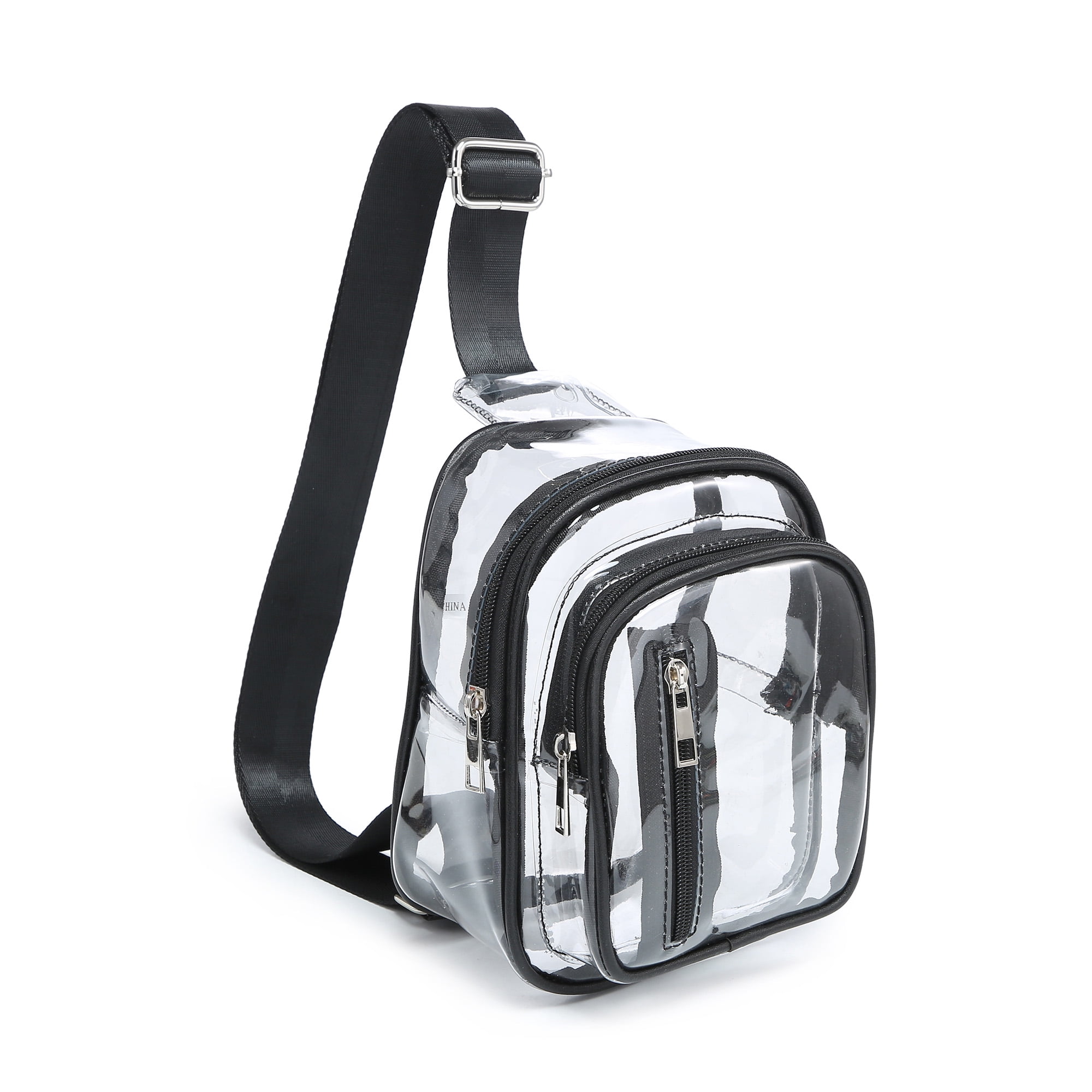 XB Clear Sling Bag Travel Vacation Backpack See Through Chest Bag Multi ...