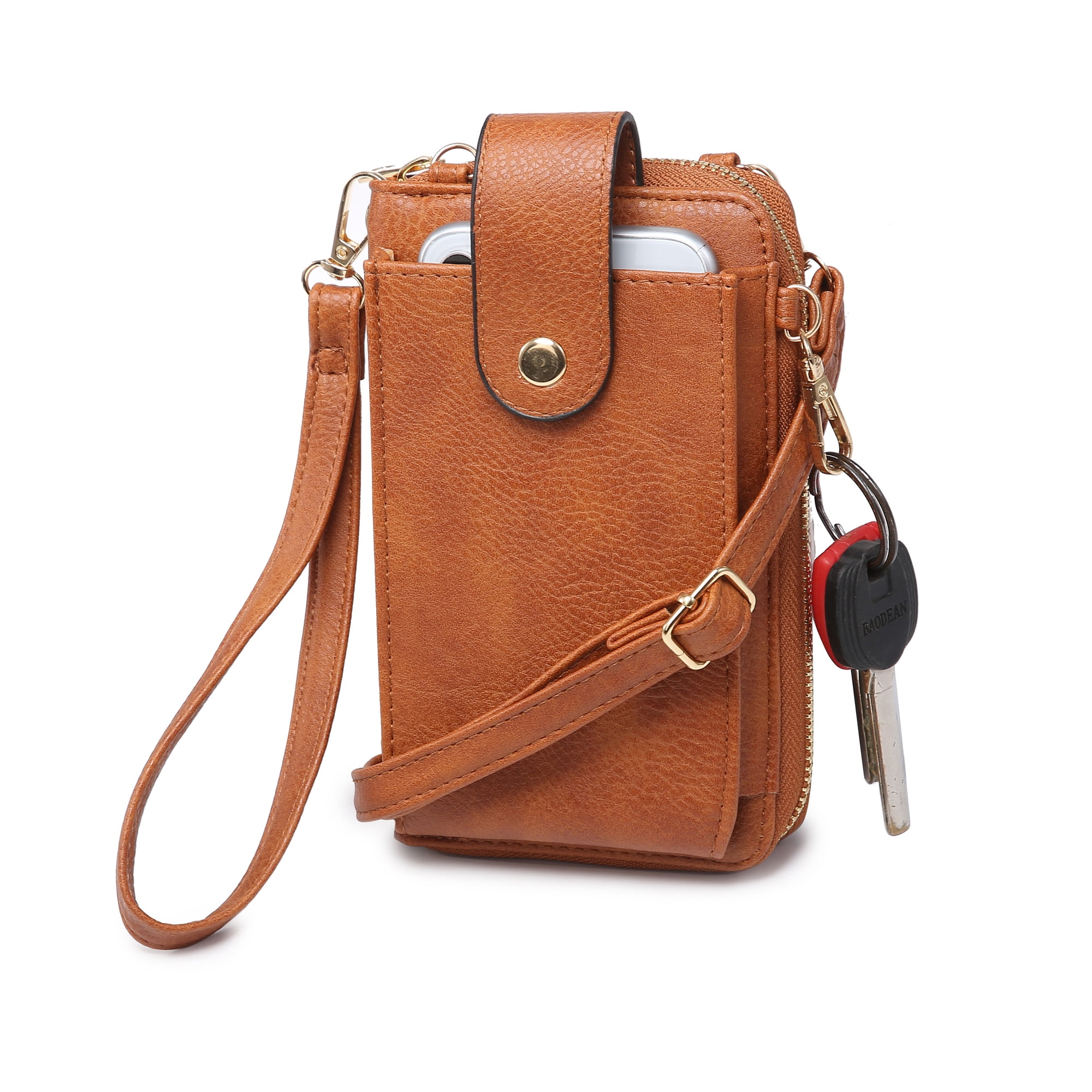 XB Vegan Leather Smartphone Handbag, Crossbody Cell Phone Purse with ...