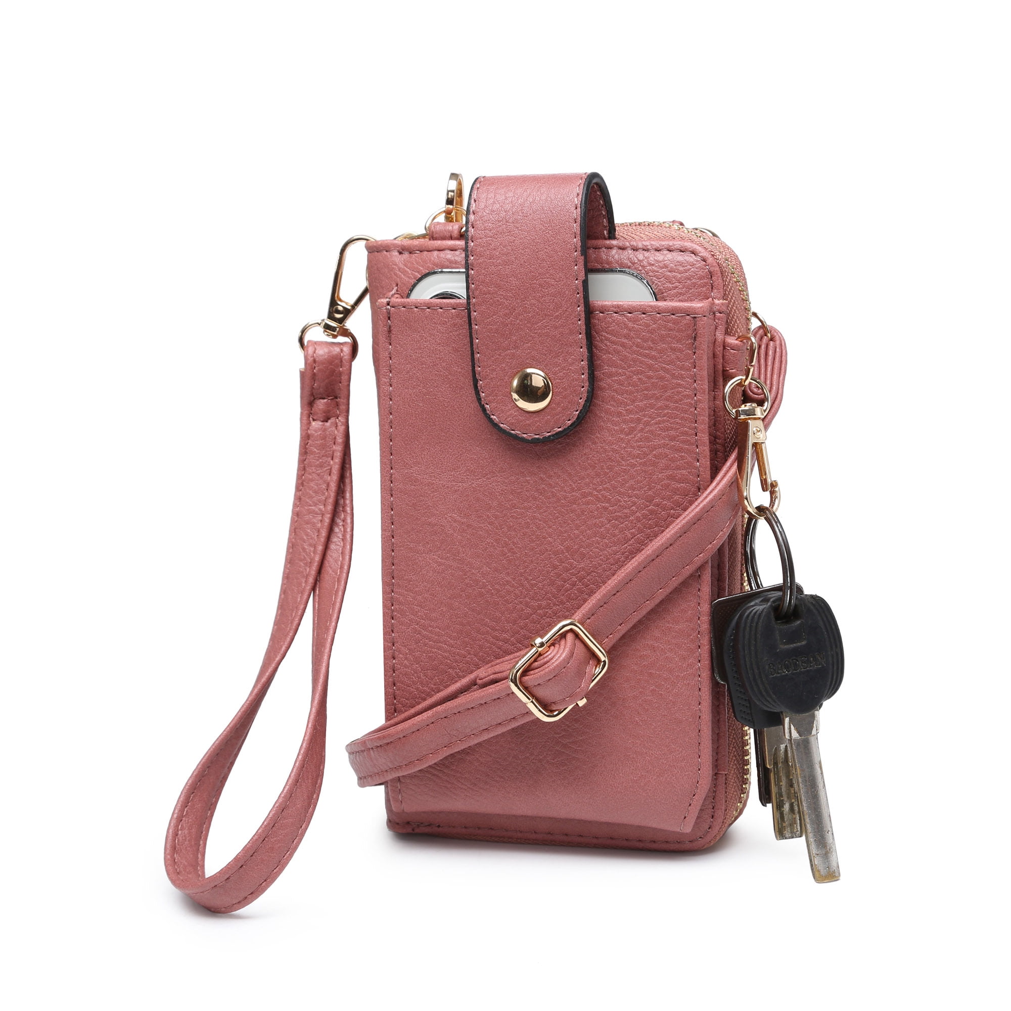 XB Crossbody Cell Phone Purse Floral Shoulder Bag Vegan Leather Wallet ...