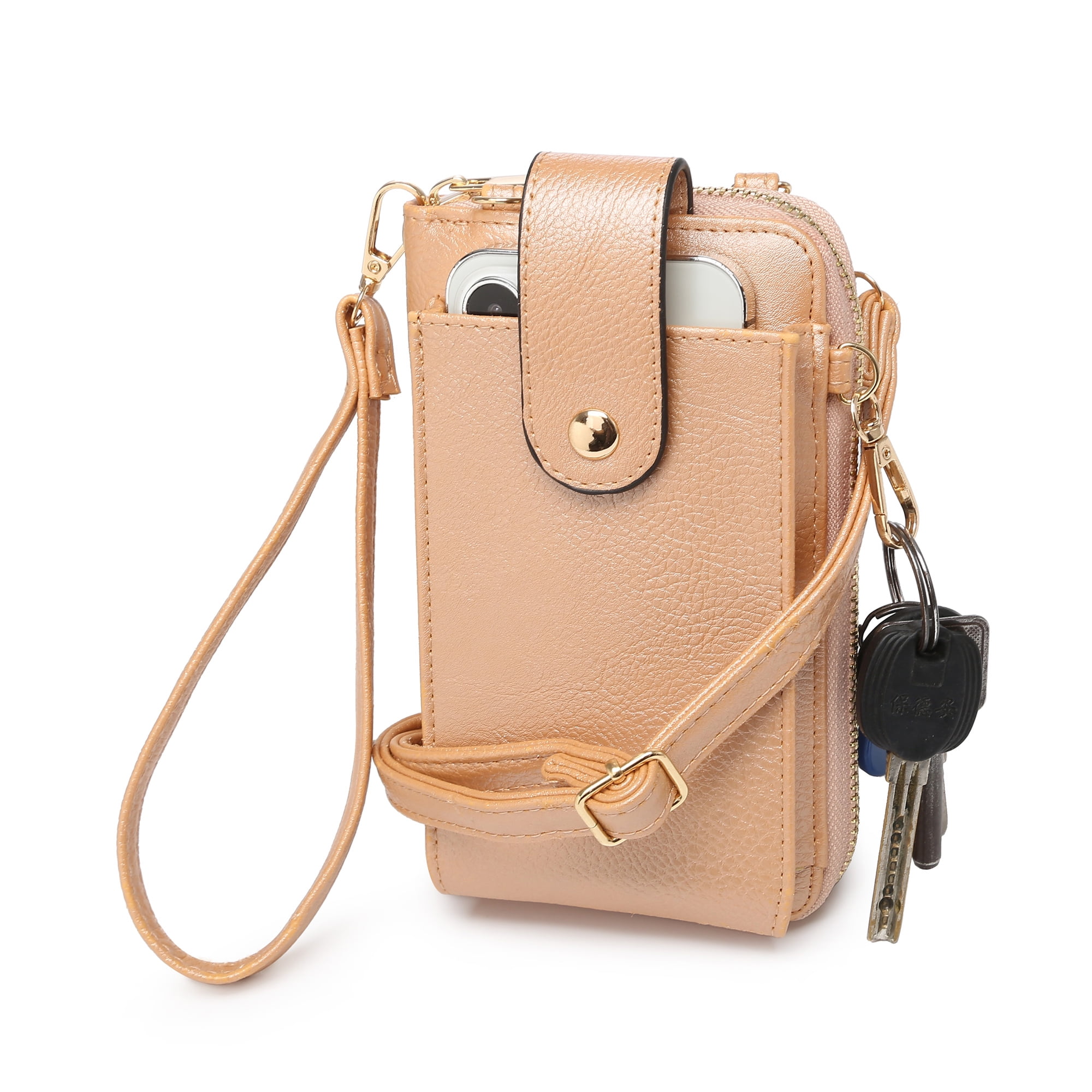 XB Crossbody Cell Phone Purse Floral Shoulder Bag Vegan Leather Wallet ...