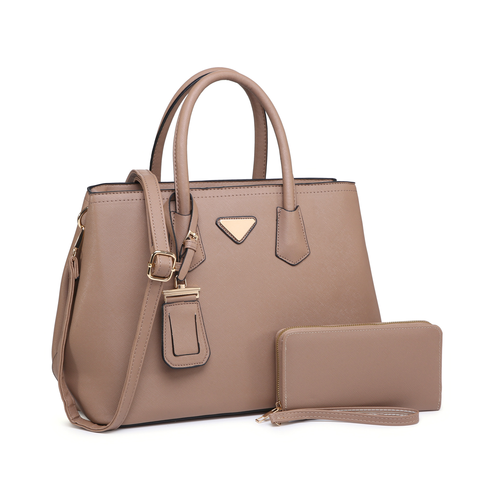 XB Top Handle Satchel Tote Bag with Wallet Faux Leather Crossbody ...