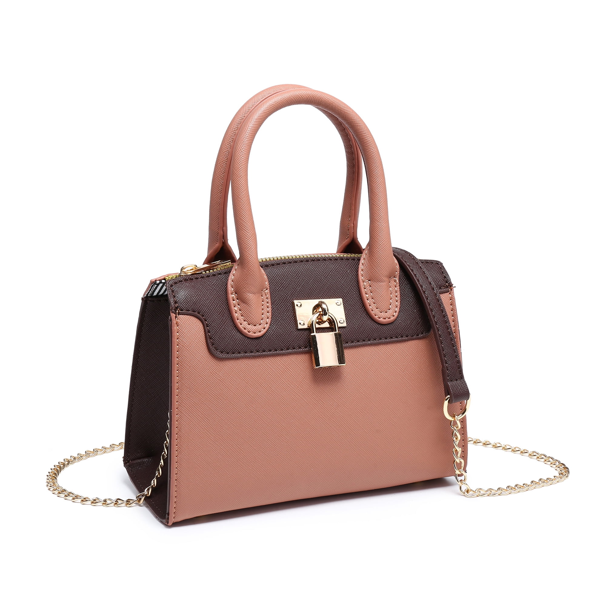 XB Two Tones Women Tote Handbag Vegan Leather Top Handle Crossbody ...