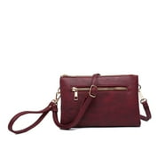 XB Women Leather Crossbody Wallet Cell Phone Purse Checkered Shoulder ...