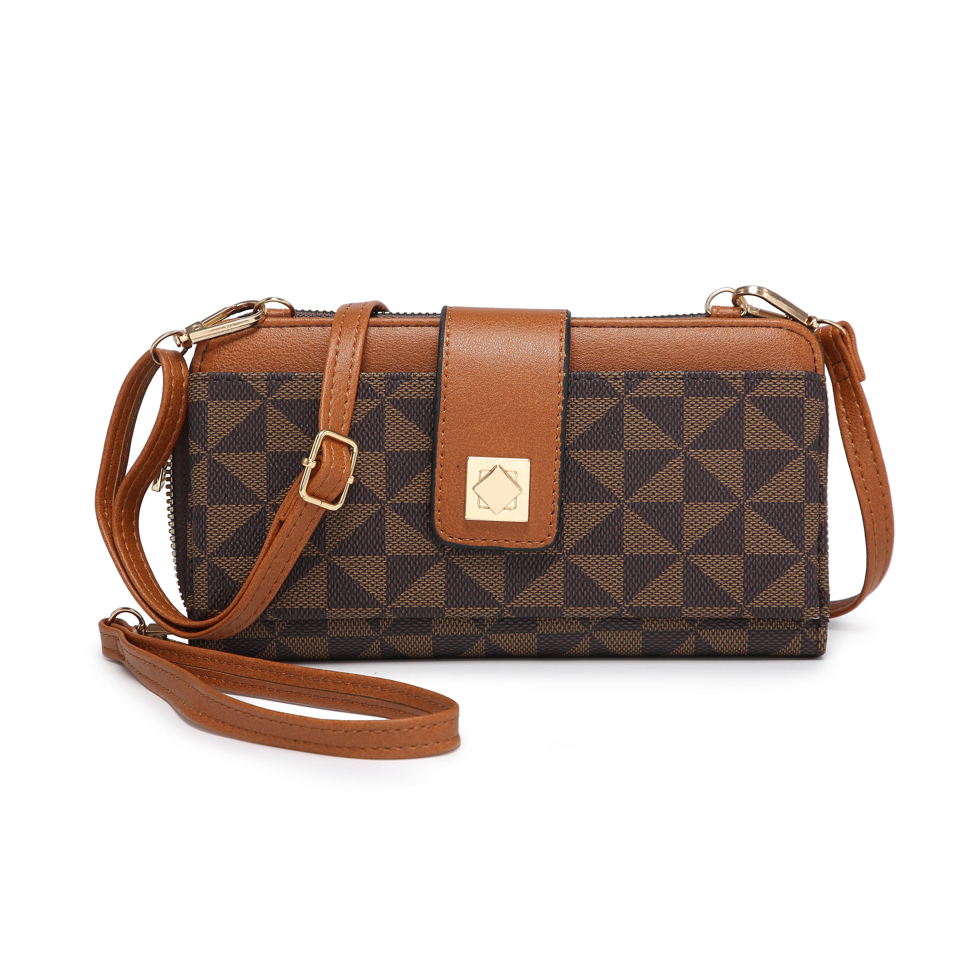 XB Women's Cell Phone Clutch Purse RFID Blocking Wristlet Wallet Faux ...