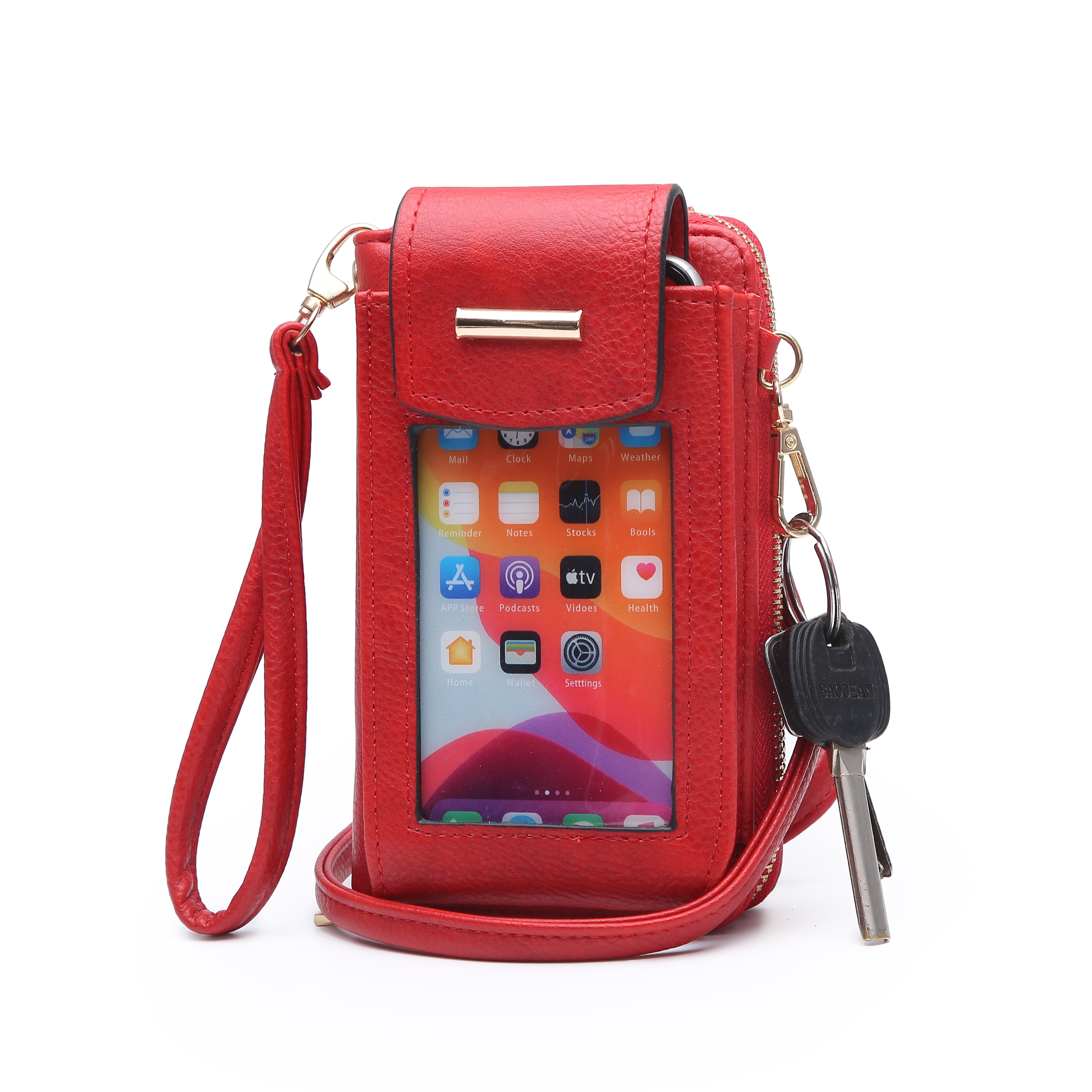 XB Women's Touch Screen Crossbody Cell Phone Purse Wristlet Wallet Faux ...