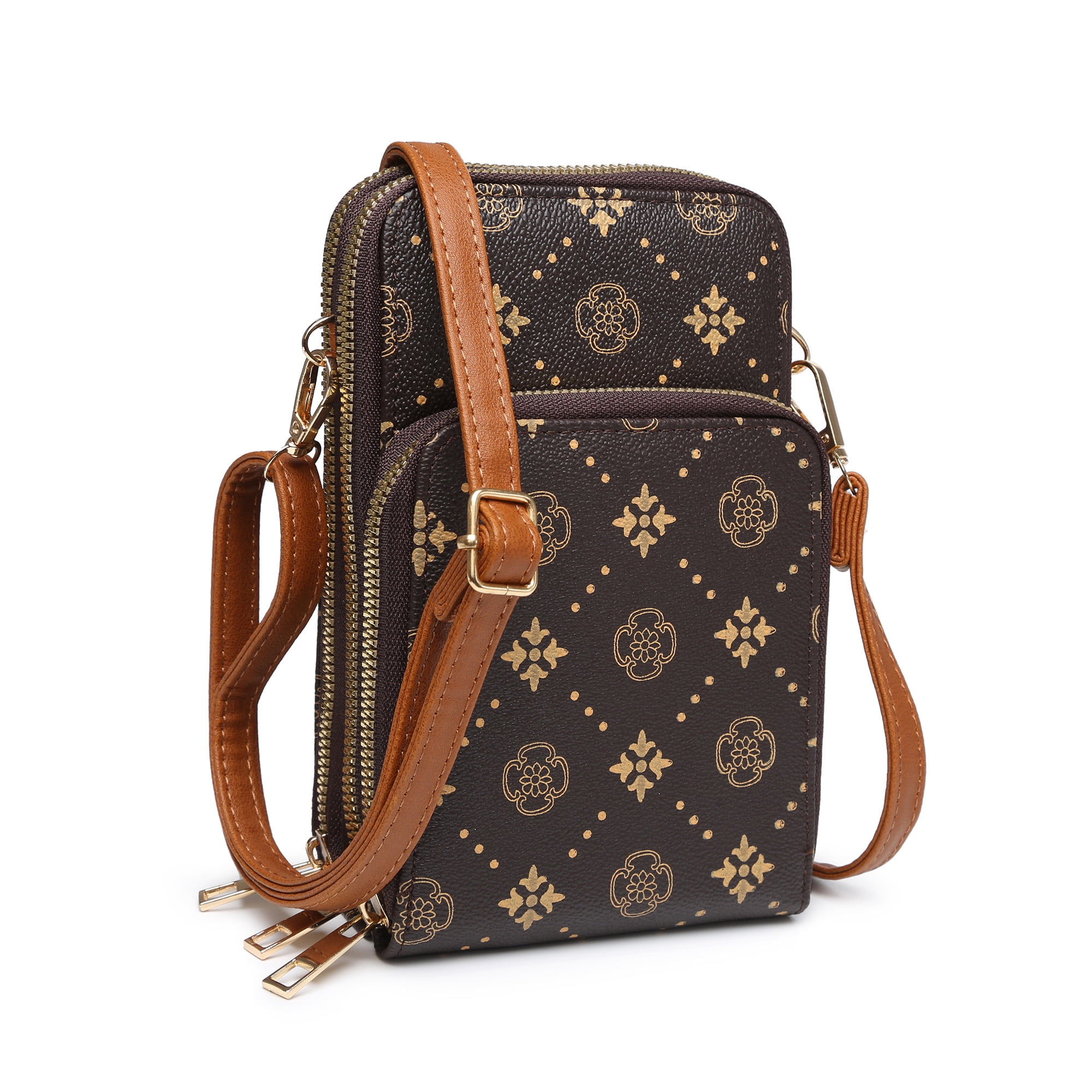 XB Womens RFID Leather Crossbody Card Wallets Cell Phone Purse Clutch ...