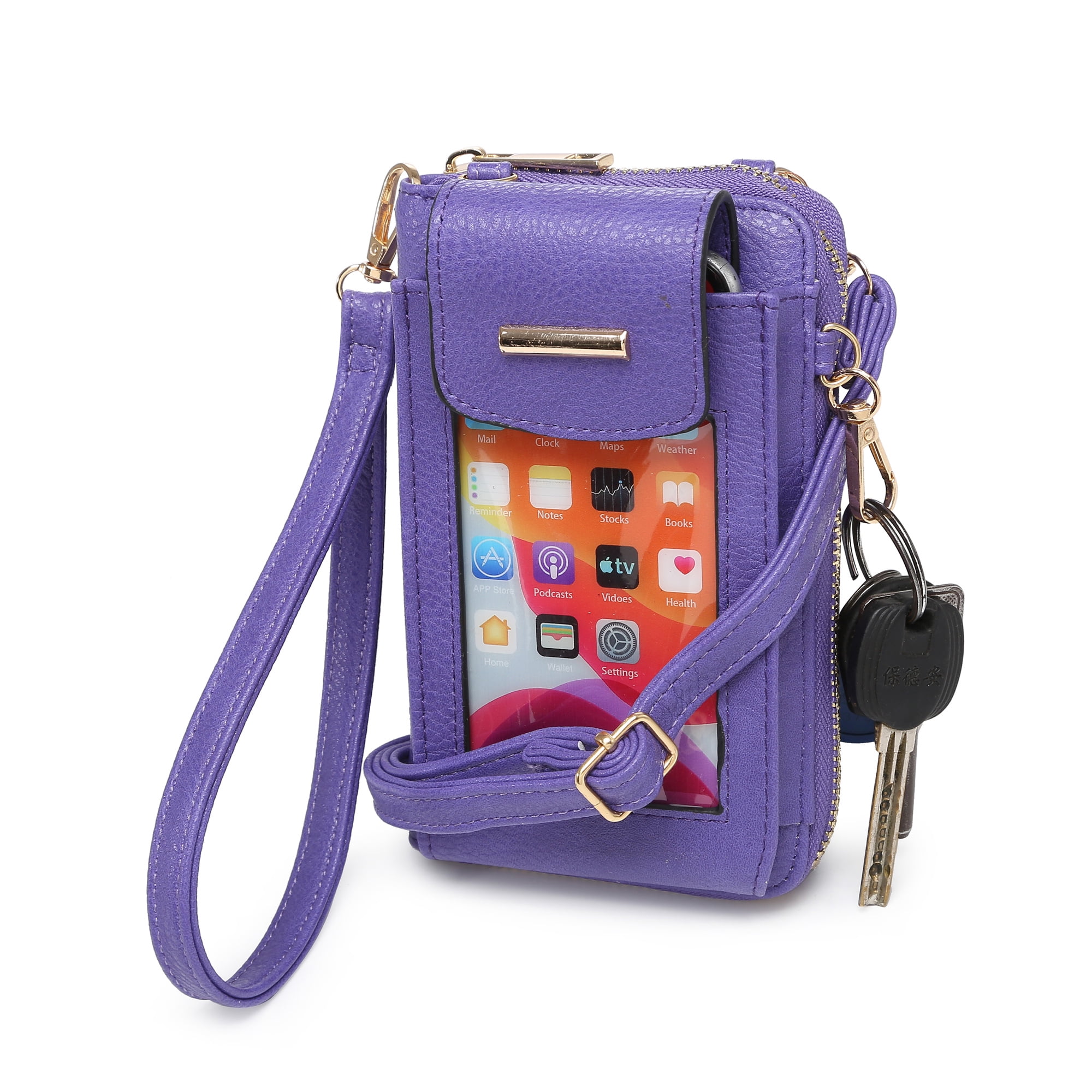 XB Womens Touch Screen Crossbody Wallets Cell Phone Purse Wrist Clutch ...