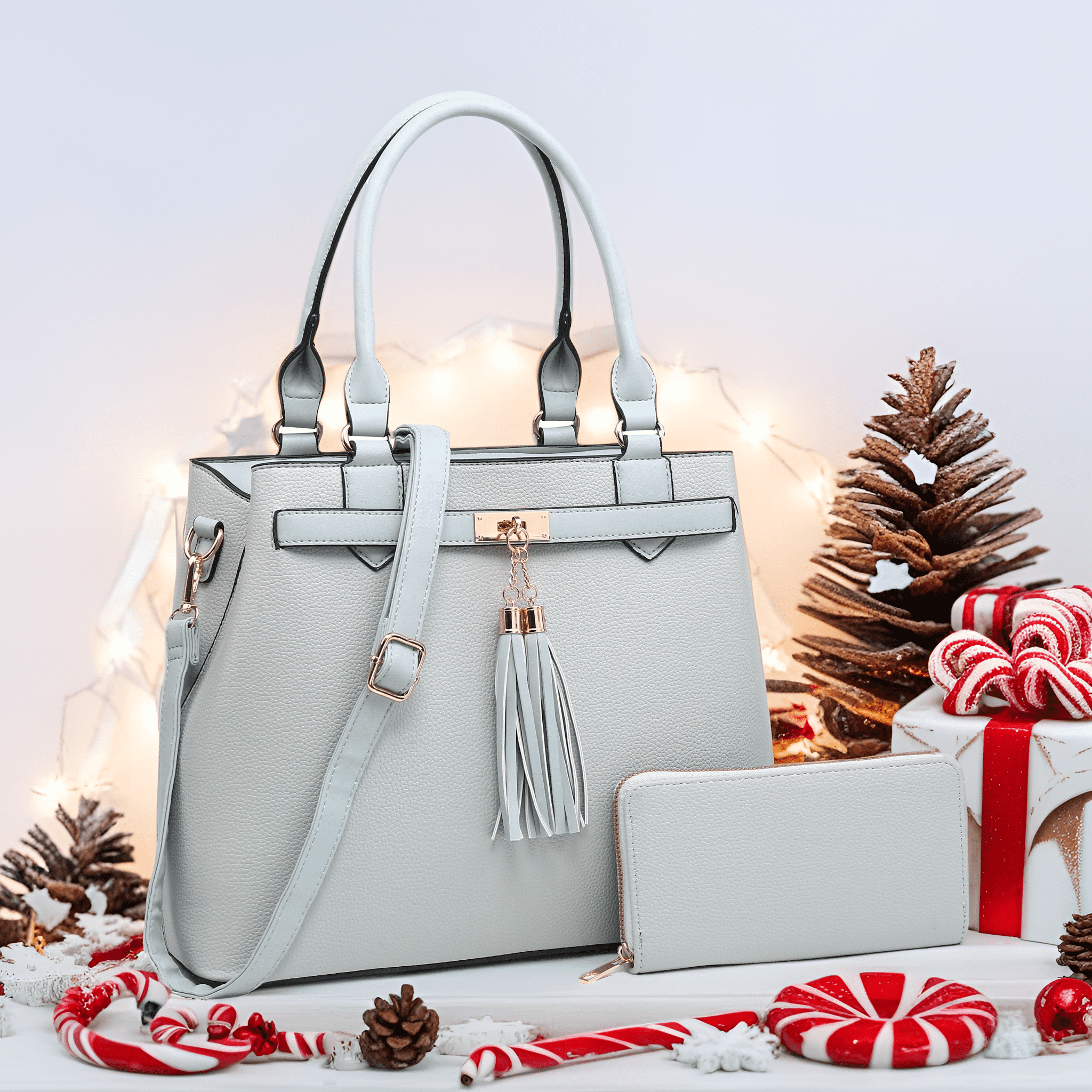 XB XIBANG Crossbody Tote Bag for Women & Wallet Purse Set – PU Leather ...