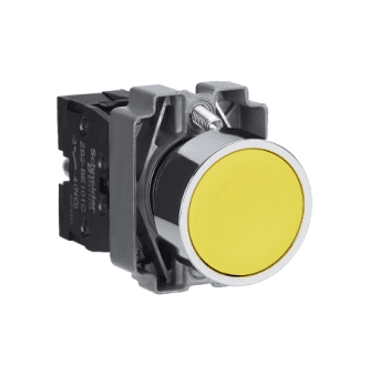 XB2BA51C Schneider Momentary Yellow Push Button Switch (ZB2-BZ101+ ZB2 ...