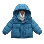 Boys Girls Kid Winter Thick Jacket Warm Zipper Hooded Windproof Coat Cute Outwear,2-7T - Walmart.com