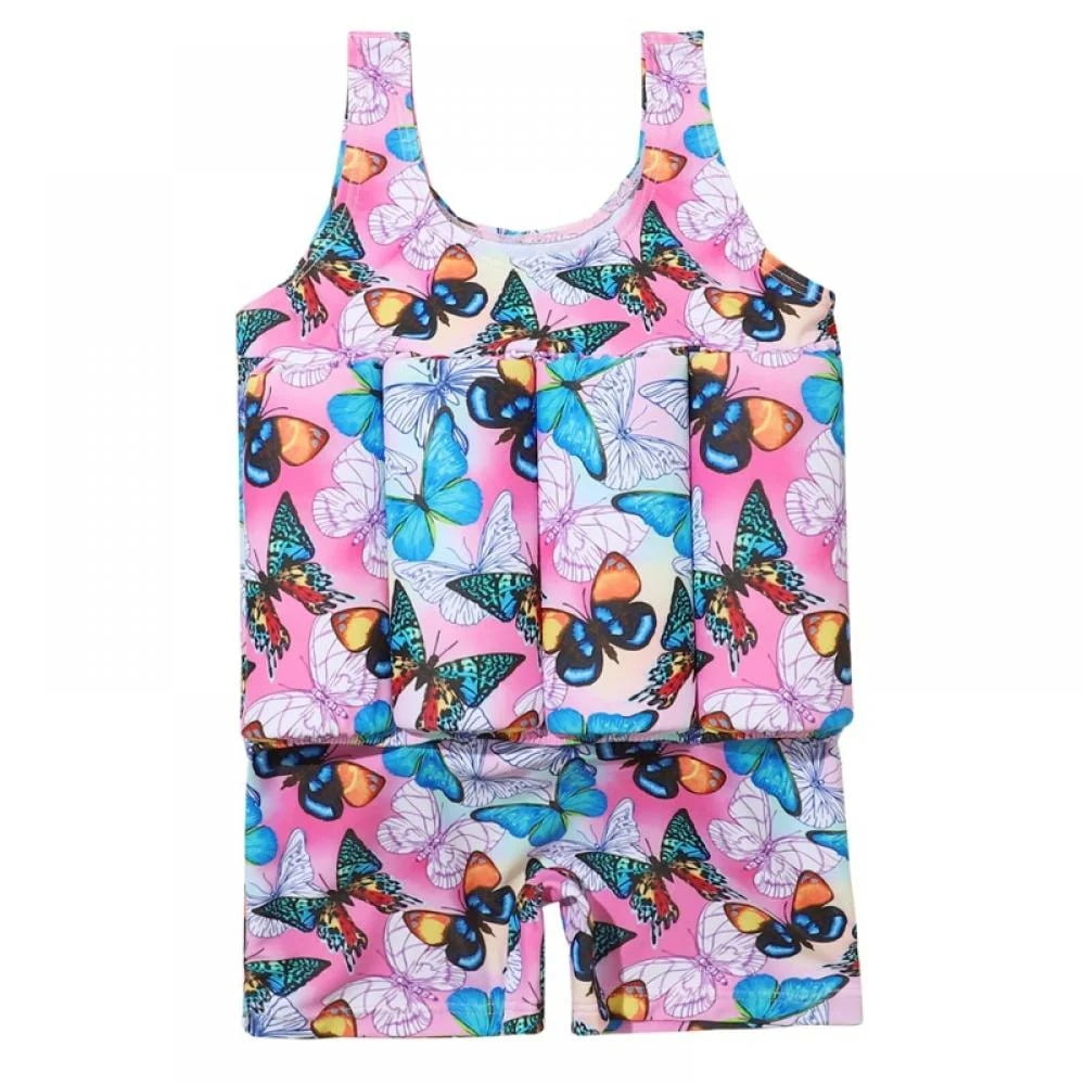 XBASW Baby Toddler Girls One-Piece Swimsuits Floating Swimsuit Kids ...