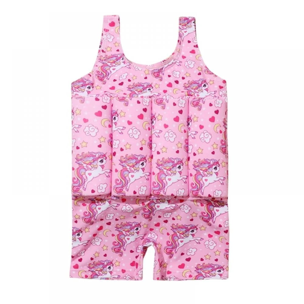 XBASW Baby Toddler Girls One-Piece Swimsuits Floating Swimsuit Kids ...