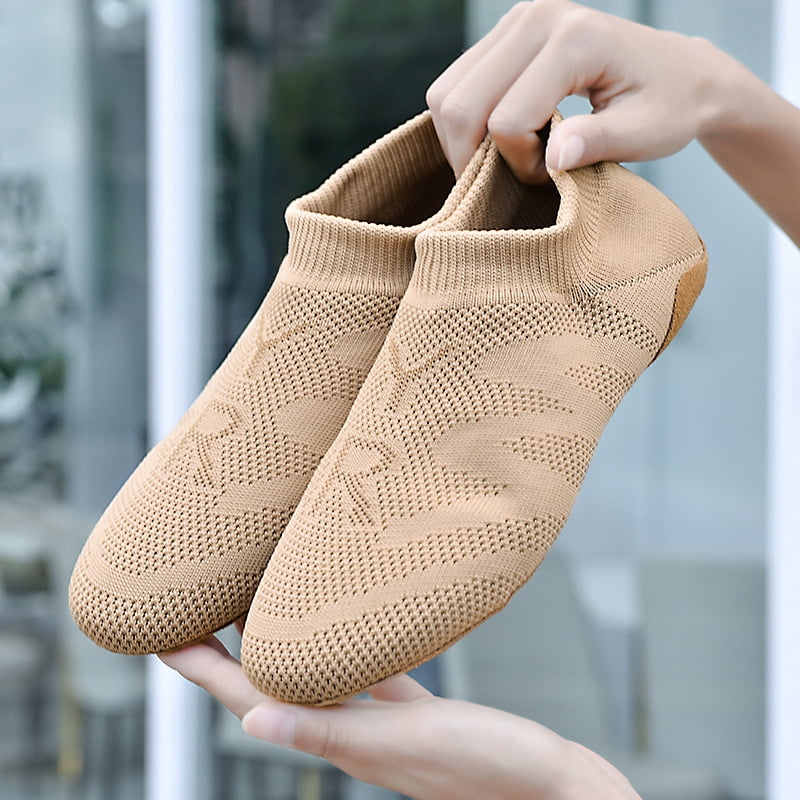 XBMego Practice Sneaker Jazz Dance Shoes Camel Cloth Mesh Ballet ...