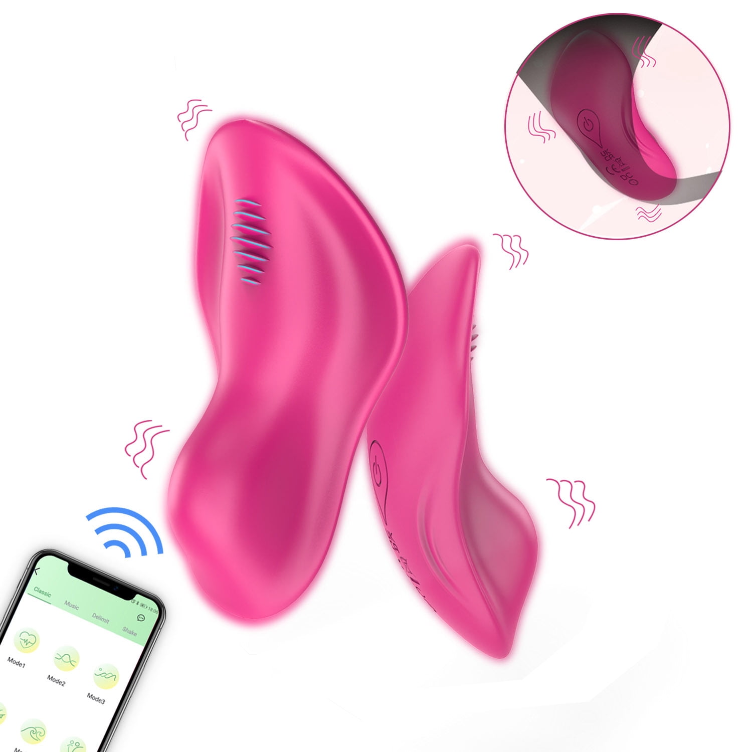 Xbonp Wearable Panty Clitoral Vibrator App Remote Control Butterfly