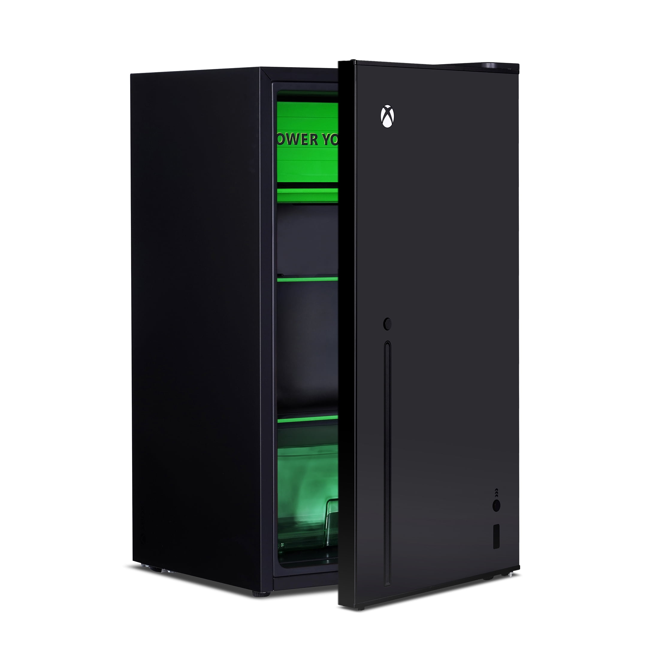 XBOX Series X 3.2 Cu Ft Gaming Fridge Matte Black with XBOX Series X 3.2 Cu Ft Gaming Fridge Matte Black with