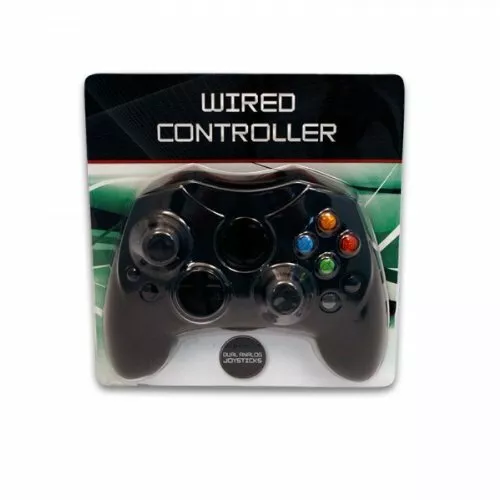 XBOX WIRED CONTROLLER BLACK ORIGINAL DUAL ANALOG JOYSTICKS - Xbox ...