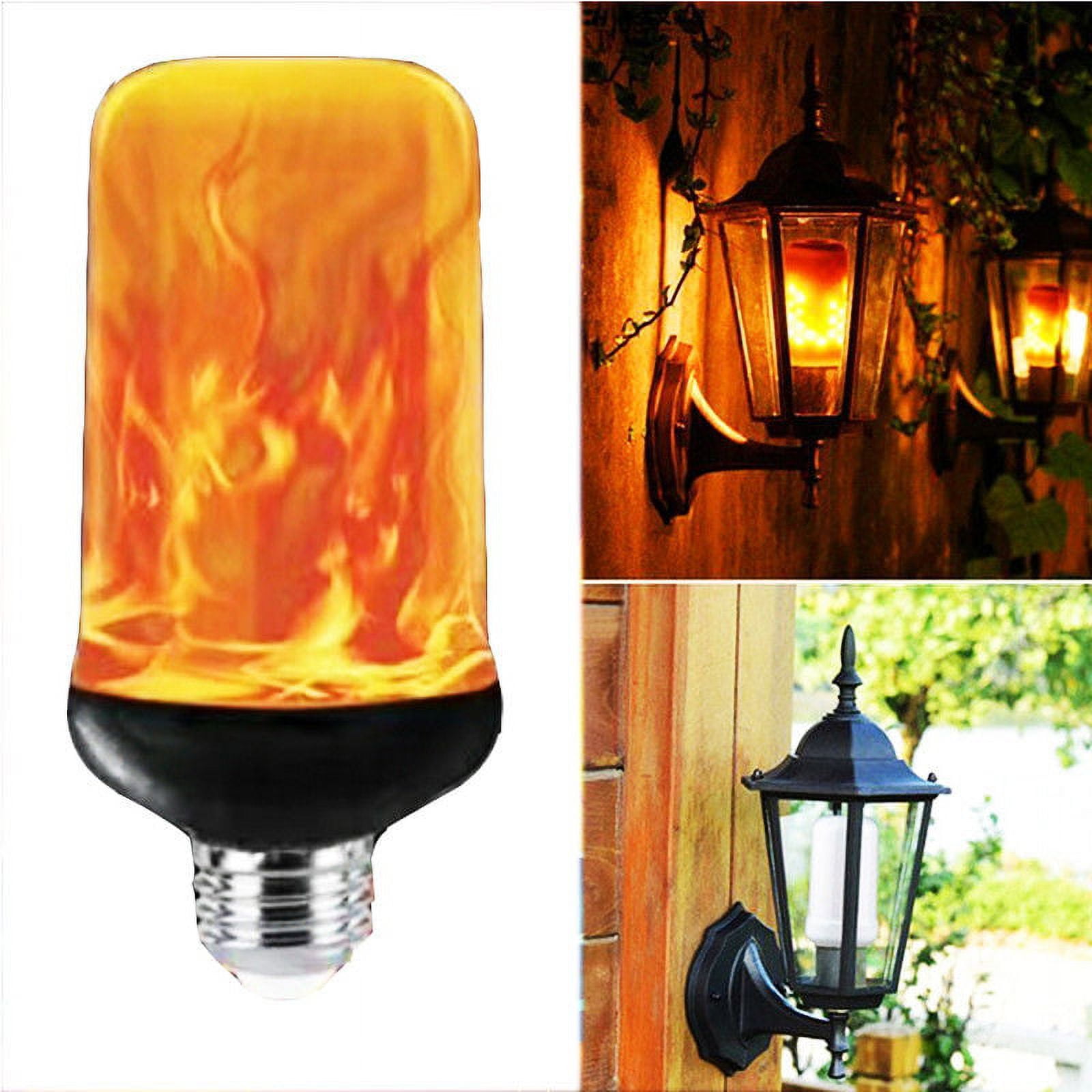 XBTCLXEBCO 4 Modes LED Flame Bulb E27/26 LED Flame Effect Flickering ...