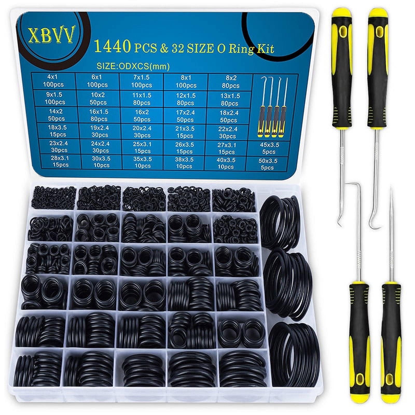 Rpm Products O-Ring Kit, As568 Standard O-Rings, 382 Pieces And 29 ...